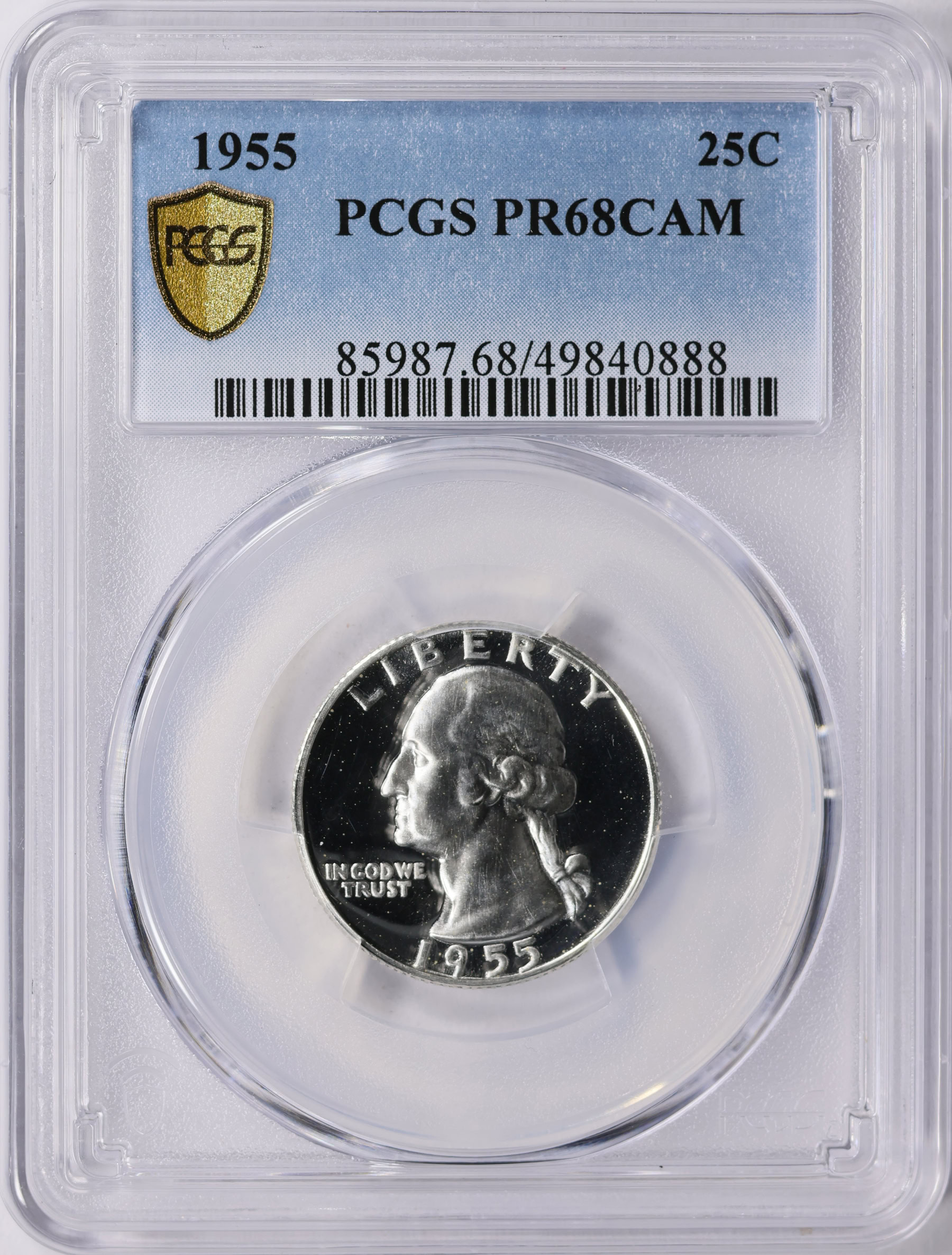 1955 Washington Quarter PCGS Proof-68 CAMEO (Item 1796810) | GreatCollections Coin Auctions
