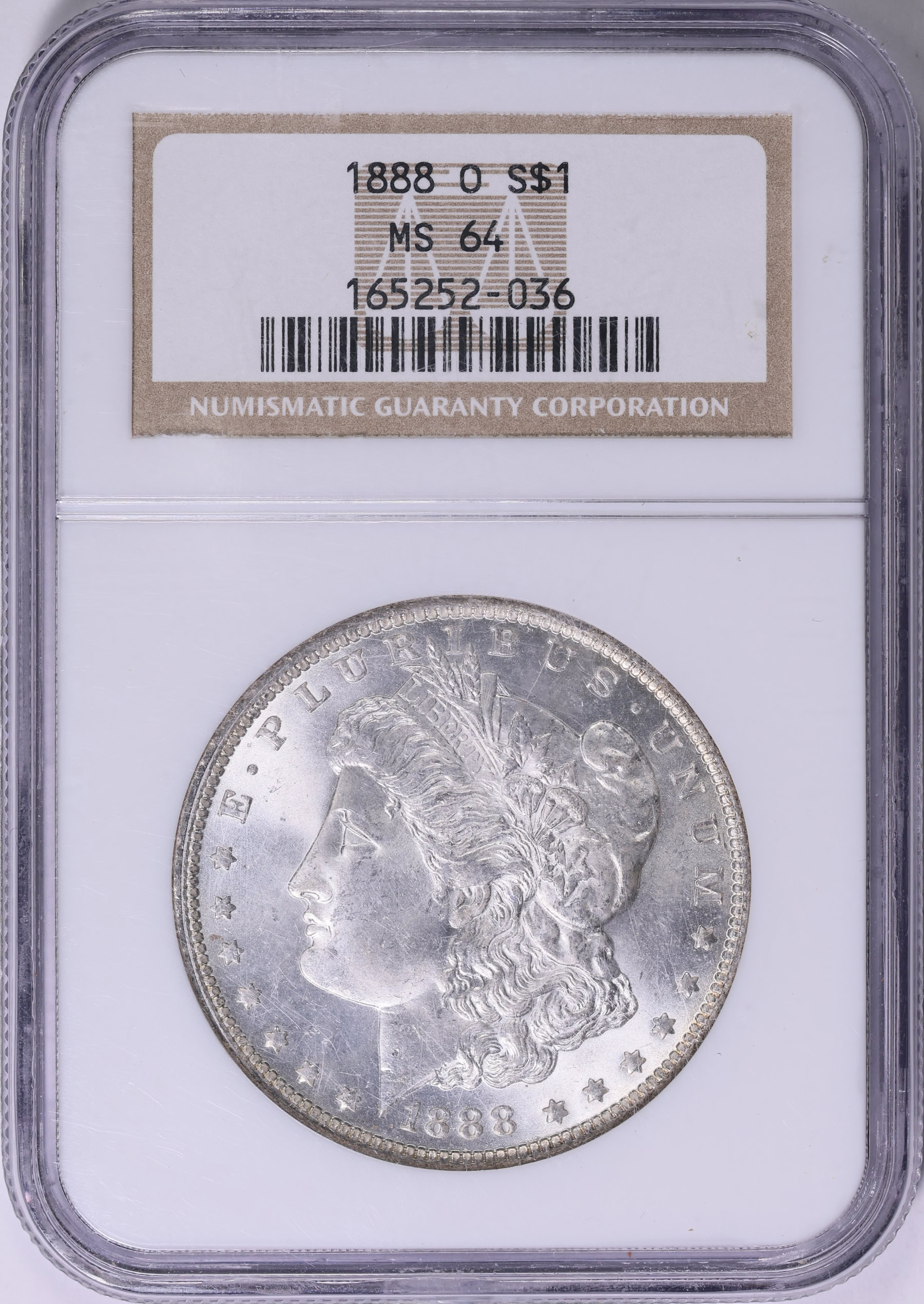 1888-O Morgan Silver Dollar NGC MS-64 (Item 1796902) | GreatCollections Coin Auctions