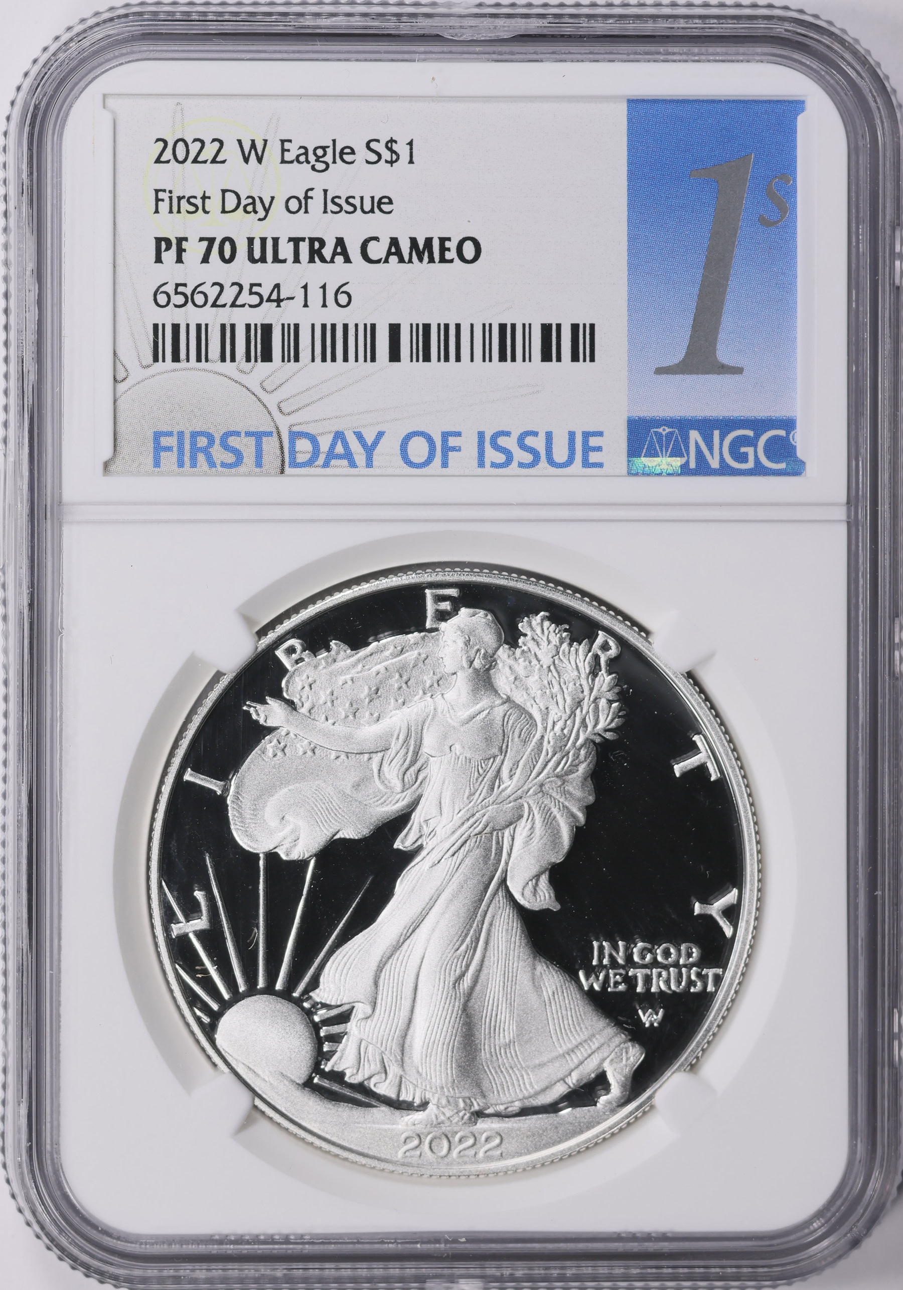 2022-W $1 Silver Eagle First Day of Issue NGC Proof-70 UC (Item 1796928) | GreatCollections Coin ...