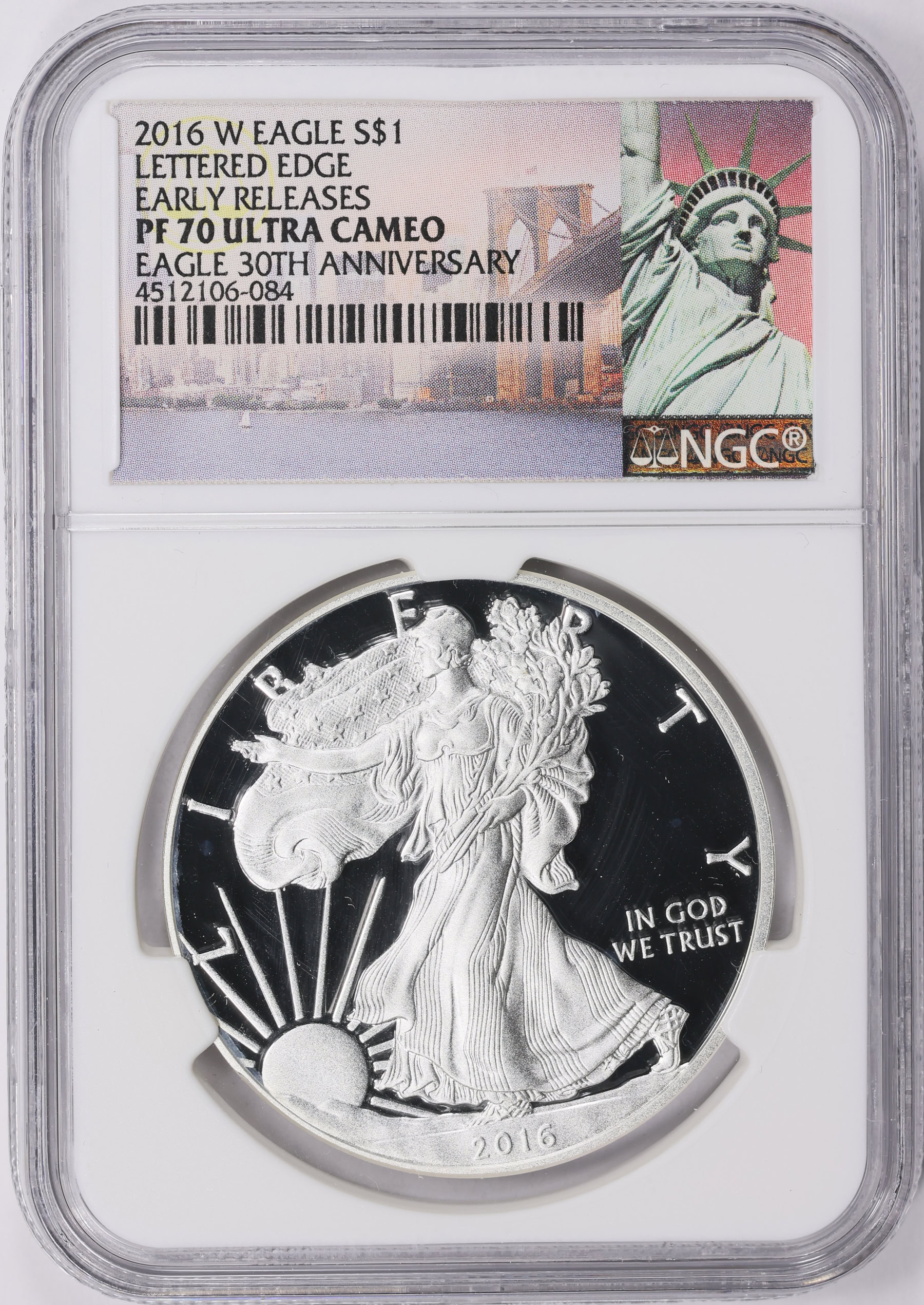 2016-W $1 Silver Eagle 30th Anniversary Early Releases Lettered Edge NGC Proof-70 UC (Item ...