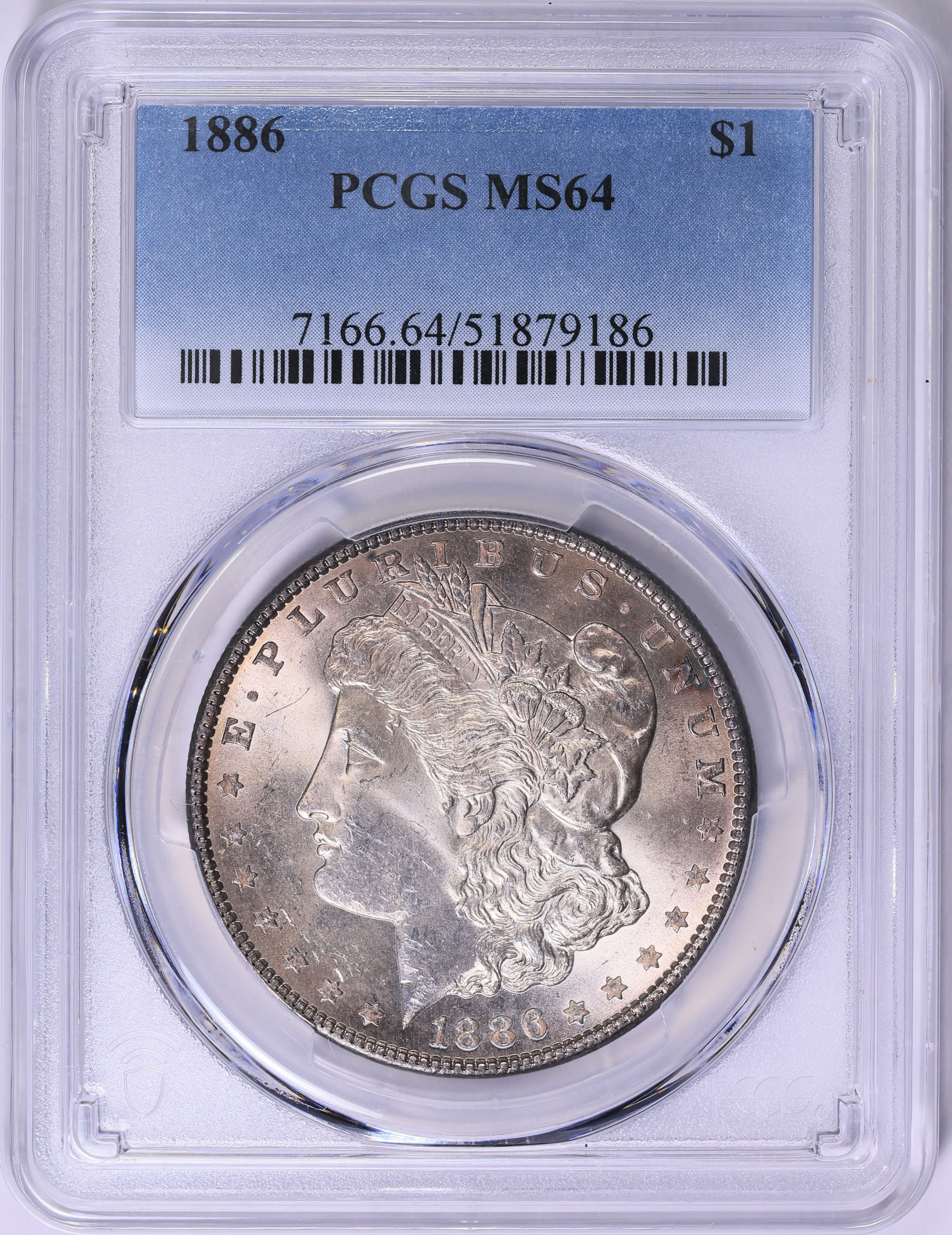 1886 Morgan Silver Dollar PCGS MS-64 (Toned) (Item 1797073) | GreatCollections Coin Auctions
