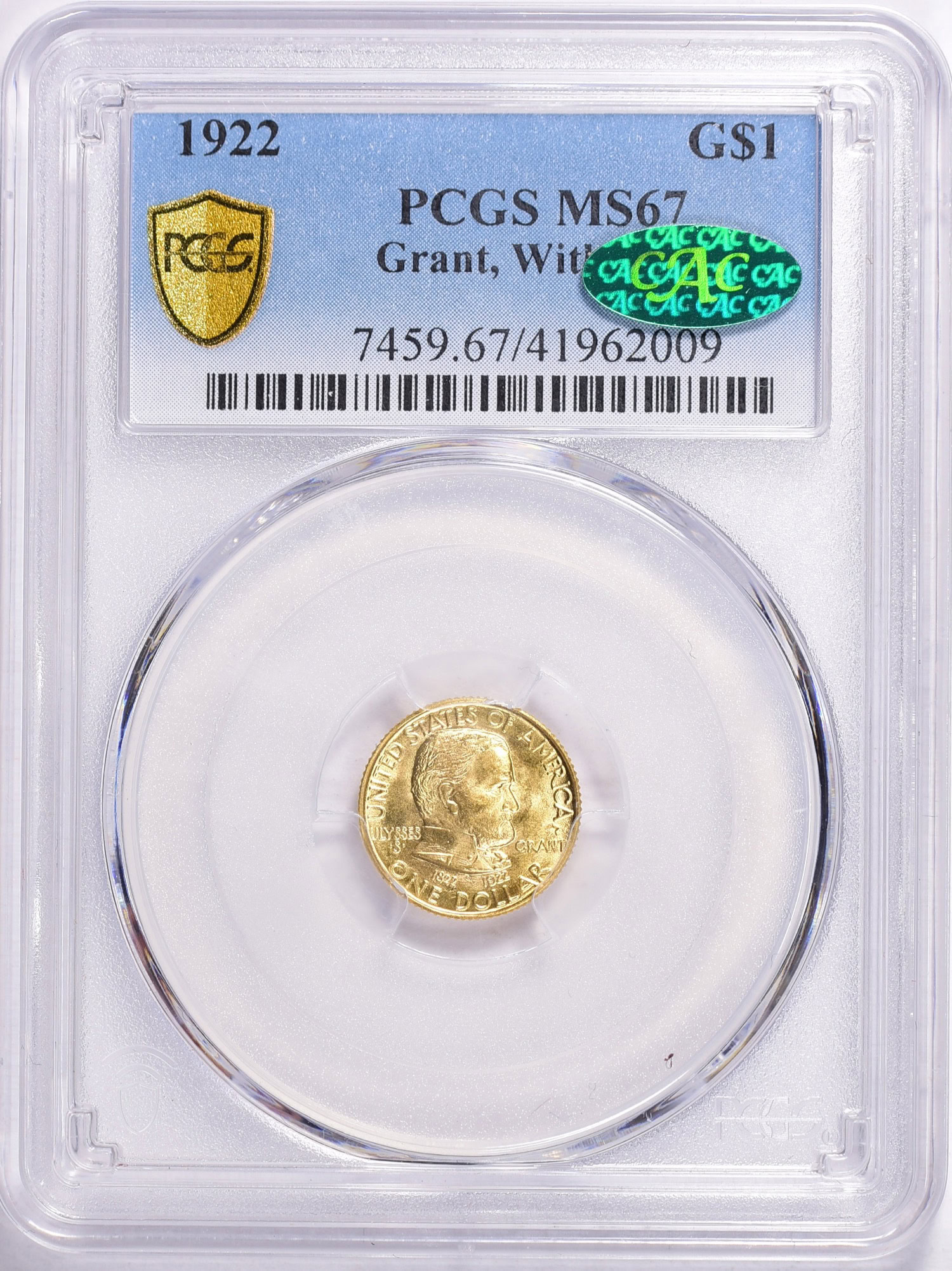 1922 Grant Gold Dollar Star PCGS MS-67 (CAC Green) (Item 1797139 ...