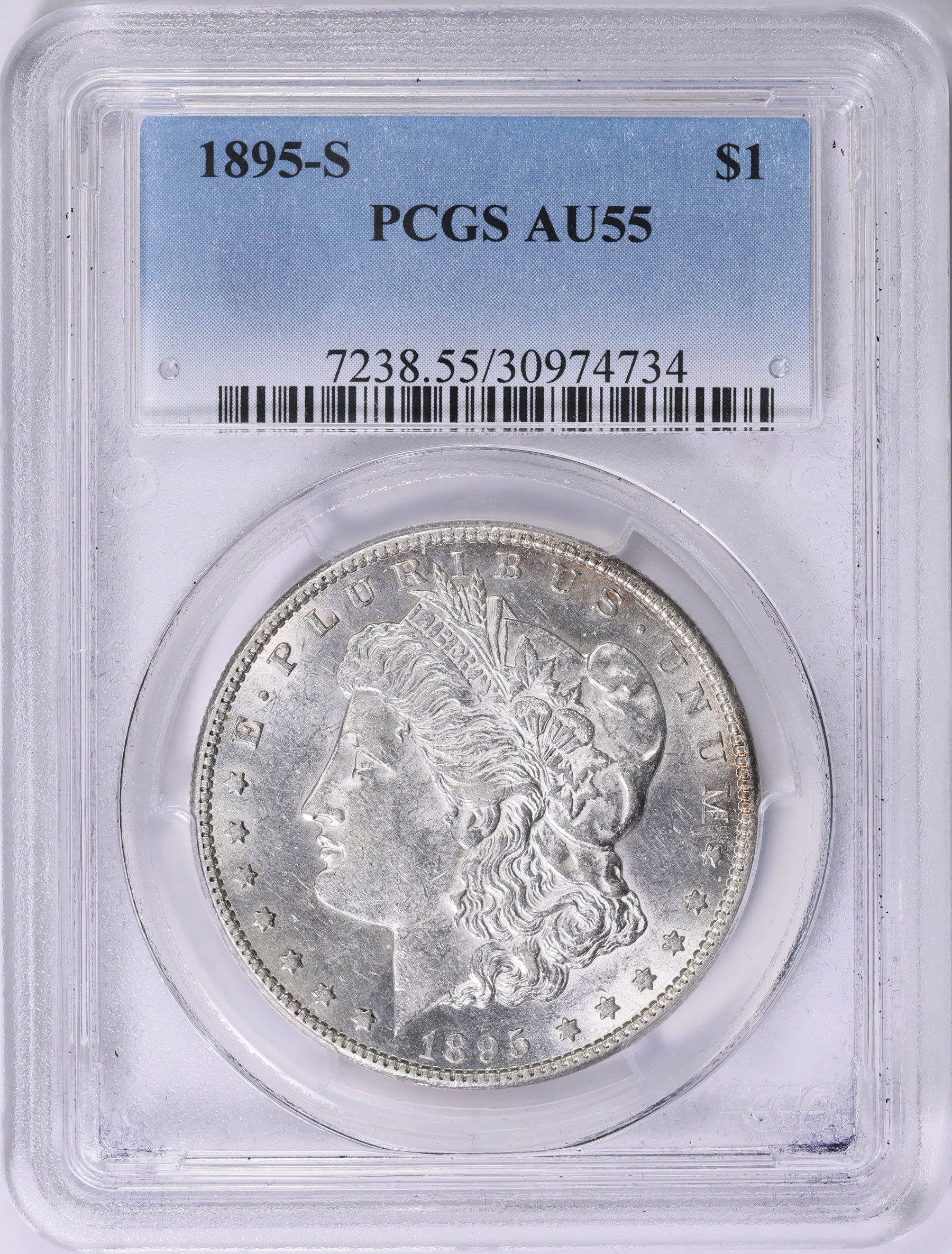 1895-S Morgan Silver Dollar PCGS AU-55 (Toned) (Item 1797192) | GreatCollections Coin Auctions