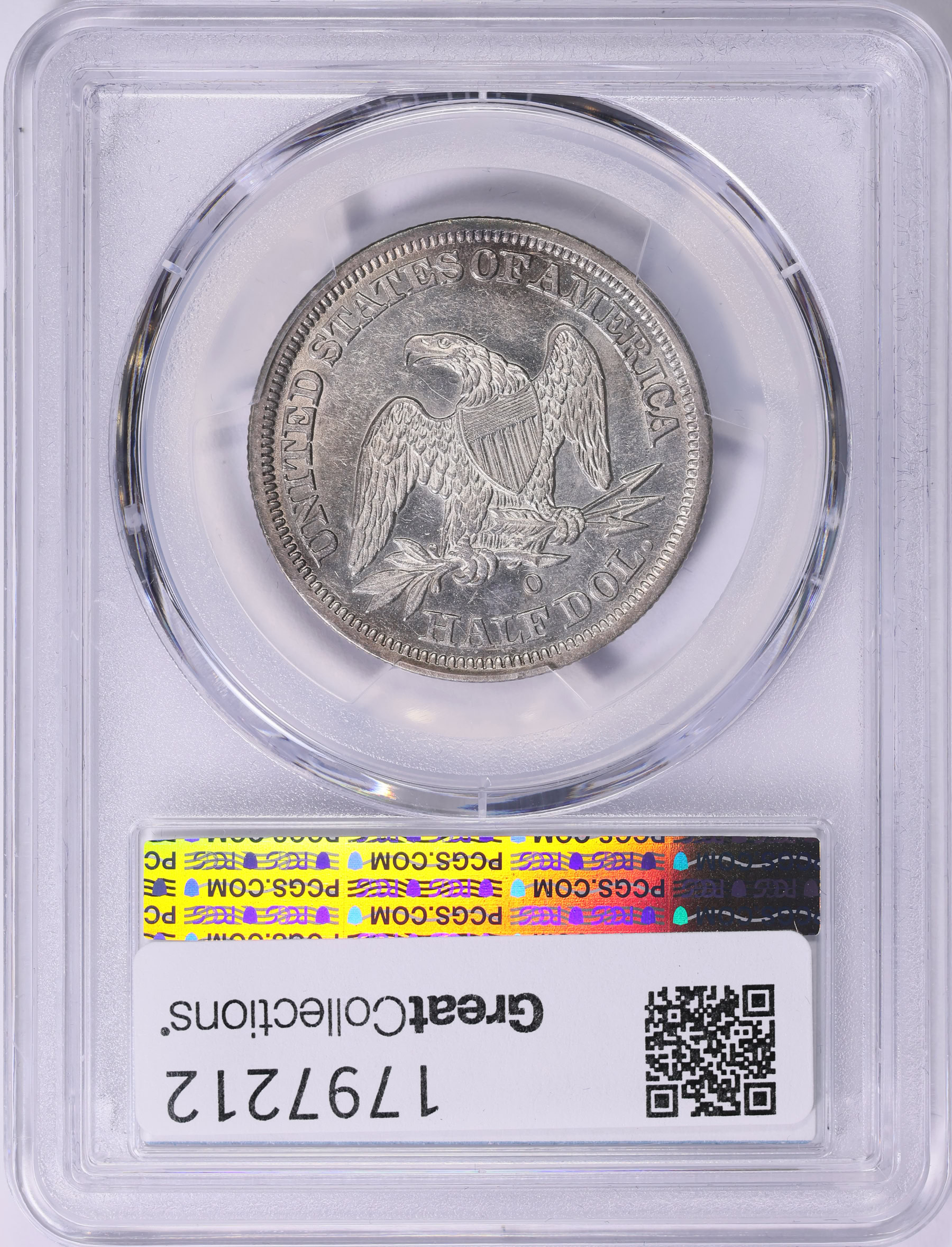 1843-O Seated Liberty Half Dollar PCGS AU-58 (Toned) (Item 1797212) | GreatCollections Coin Auctions