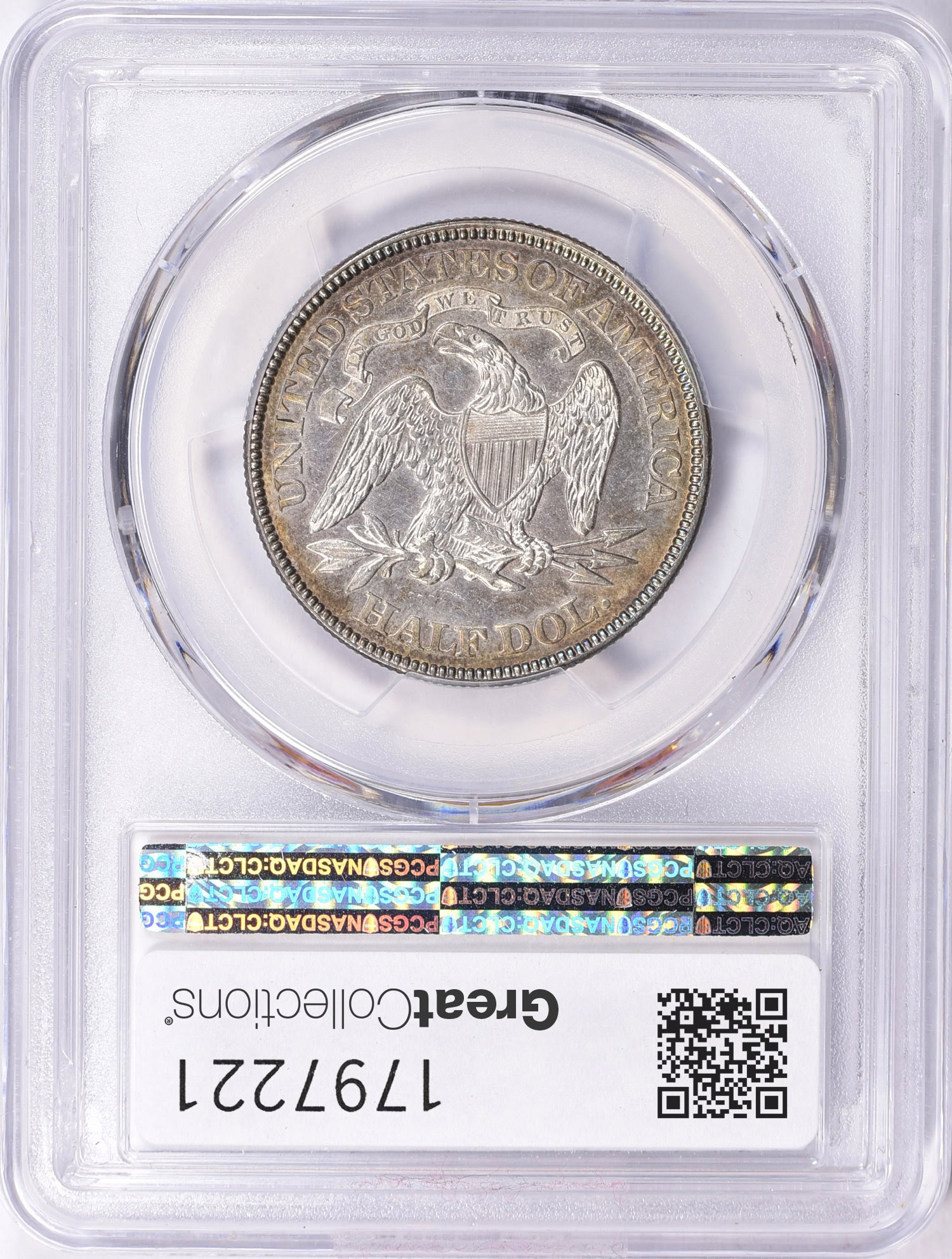 1876 Seated Liberty Half Dollar PCGS AU-55 (Toned) (Item 1797221) | GreatCollections Coin Auctions