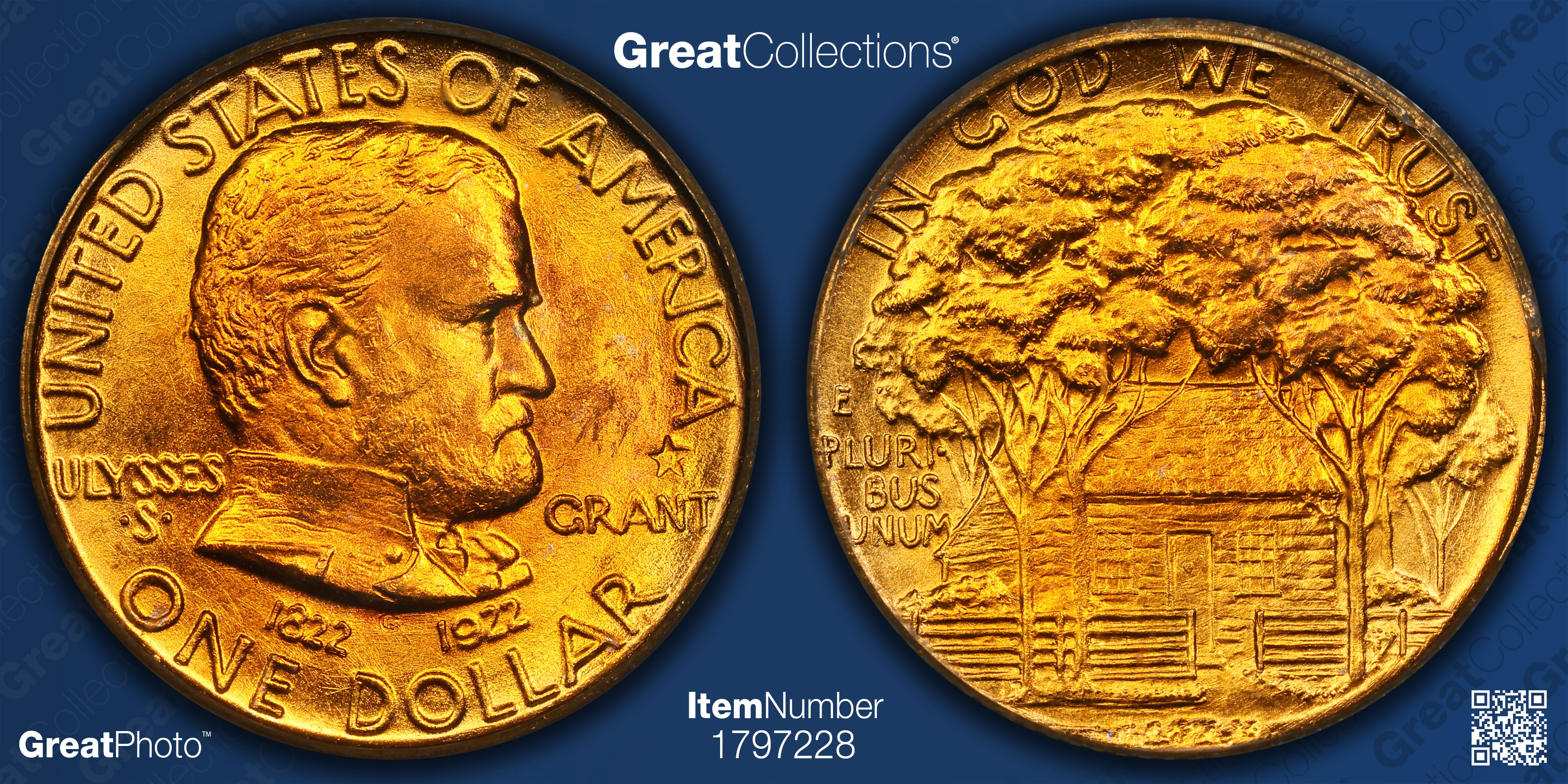 1922 Grant Gold Dollar Star PCGS MS-64 (Item 1797228 ...