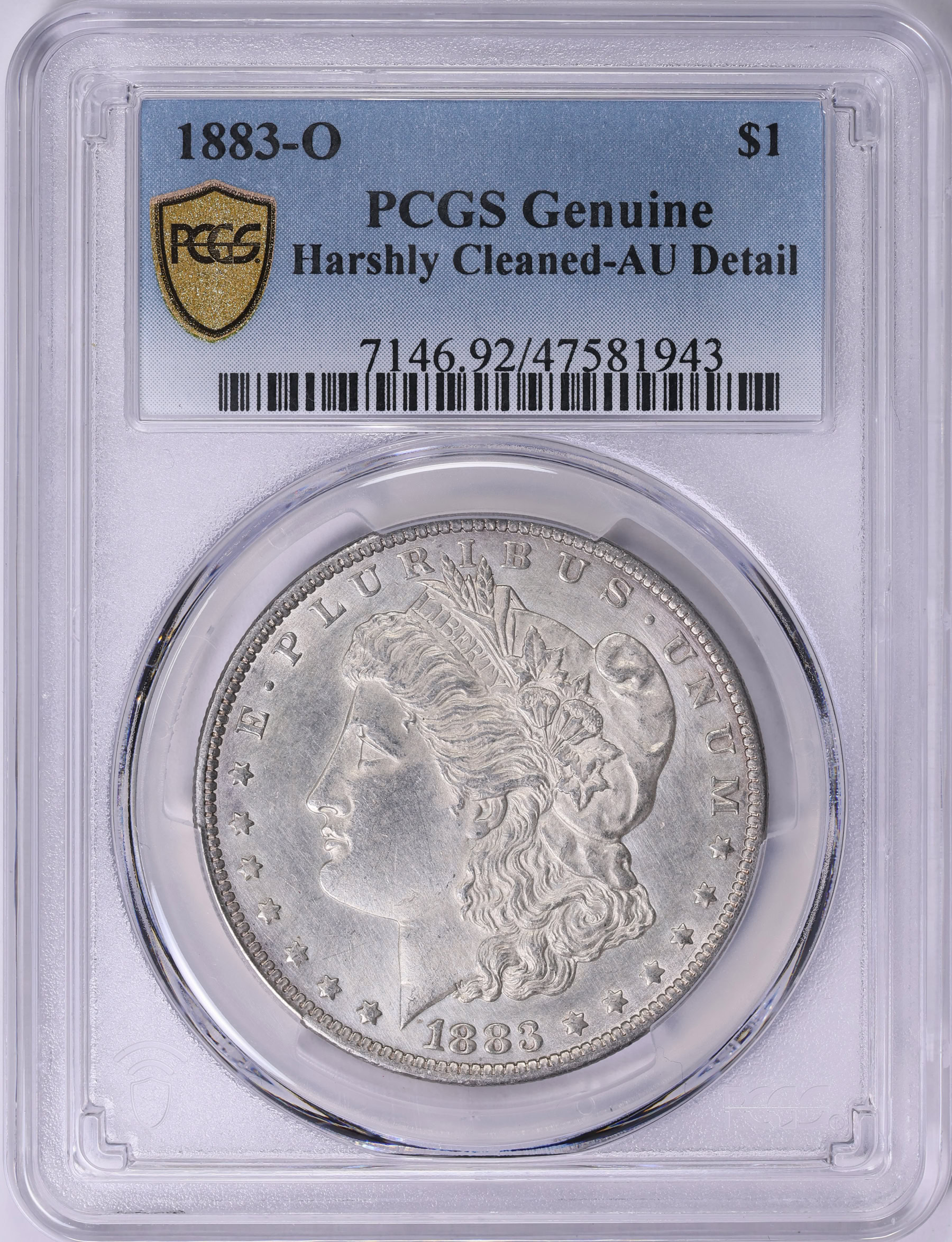 1883-O Morgan Silver Dollar PCGS Genuine AU Details (Item 1797288) | GreatCollections Coin Auctions