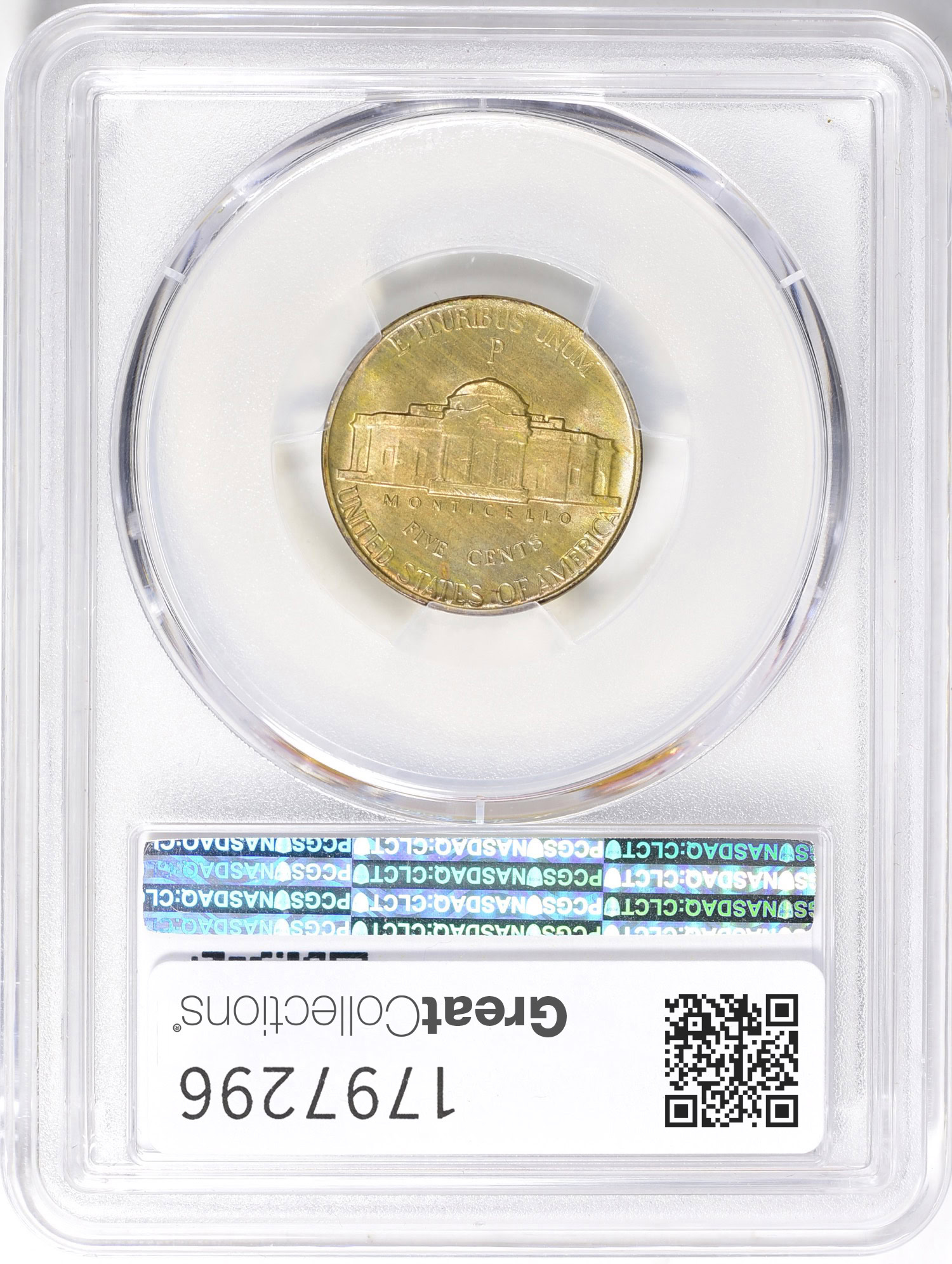 1944-P Jefferson Nickel PCGS MS-67 (Toned) (Item 1797296) | GreatCollections Coin Auctions