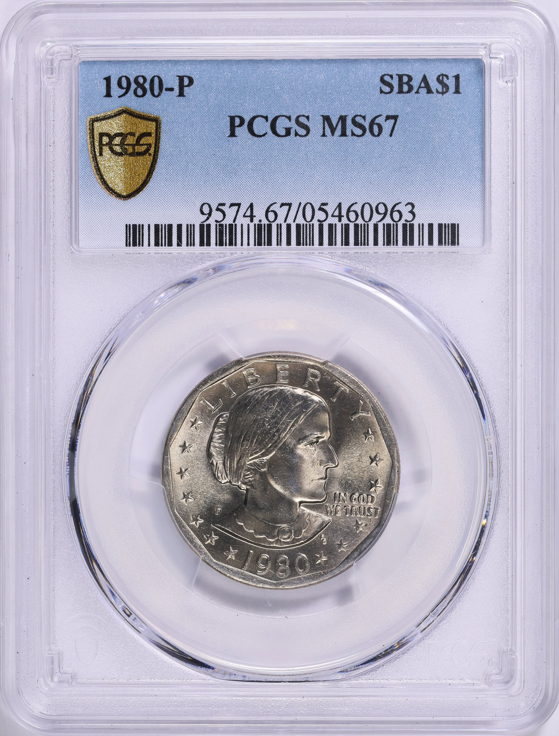 1980-P Susan B. Anthony Dollar PCGS MS-67 (Item 1797312) | GreatCollections Coin Auctions