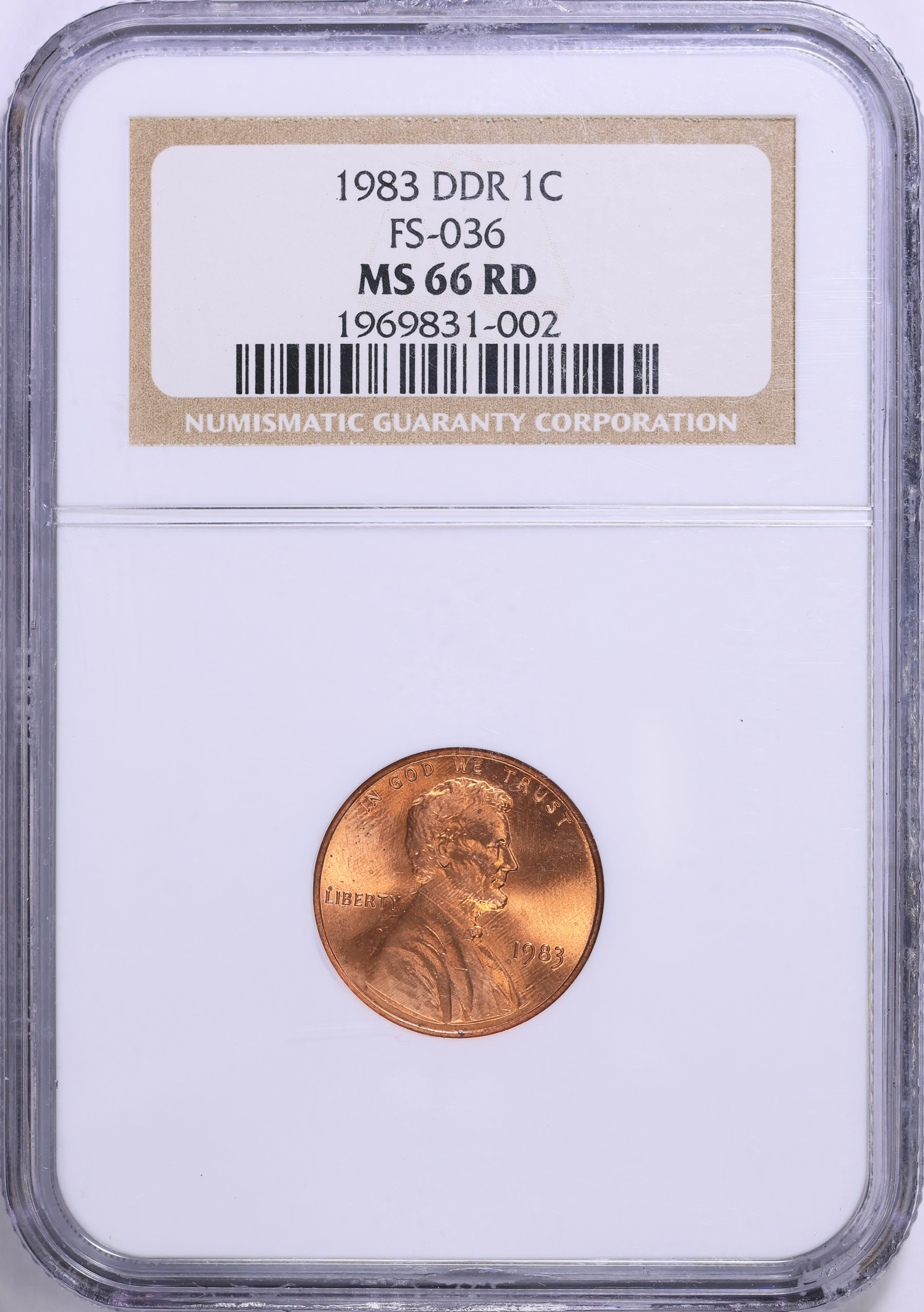 1983 Lincoln Cent Doubled Die Reverse FS-036 NGC MS-66 RD (Item 1797342 ...