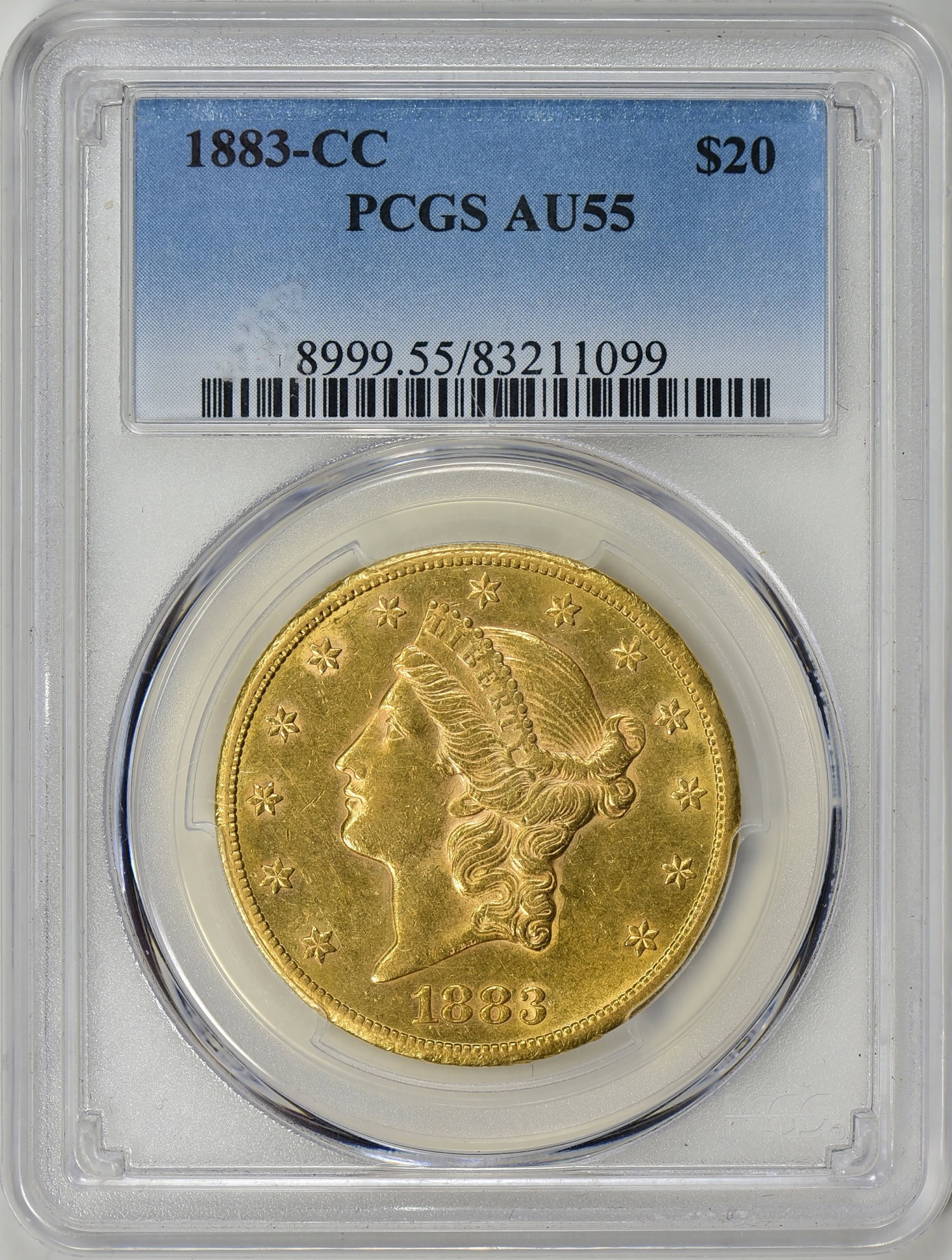 1883-CC Liberty Gold Double Eagle PCGS AU-55 (Item 1797350) | GreatCollections Coin Auctions