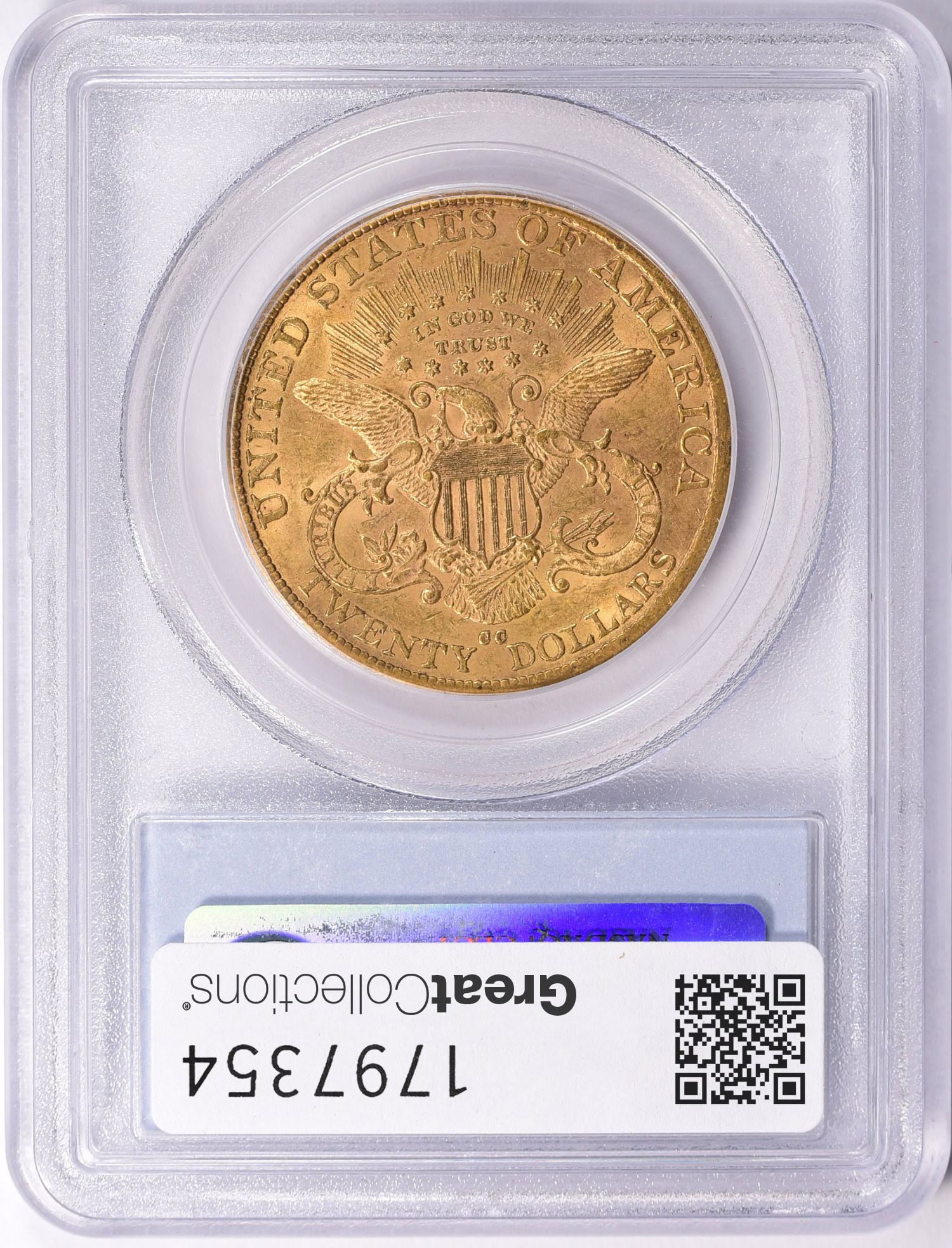 1890-CC Liberty Gold Double Eagle PCGS AU-55 (CAC Green) (Item 1797354) | GreatCollections Coin ...