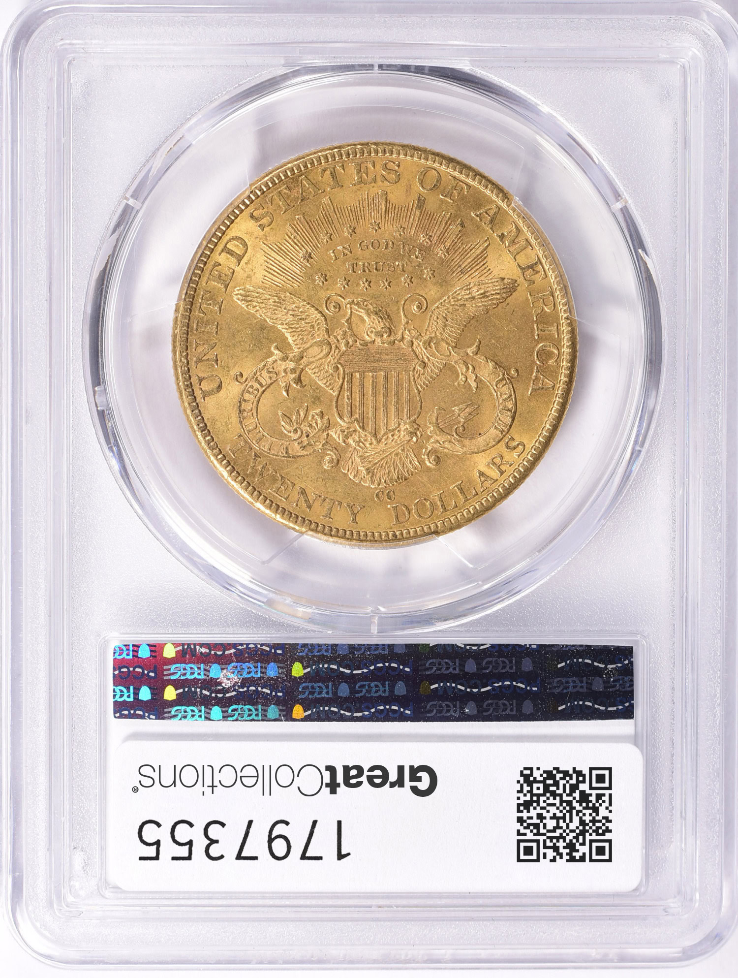 1893-CC Liberty Gold Double Eagle PCGS MS-61 (CAC Green) (The Fairmont Collection) (Item 1797355 ...
