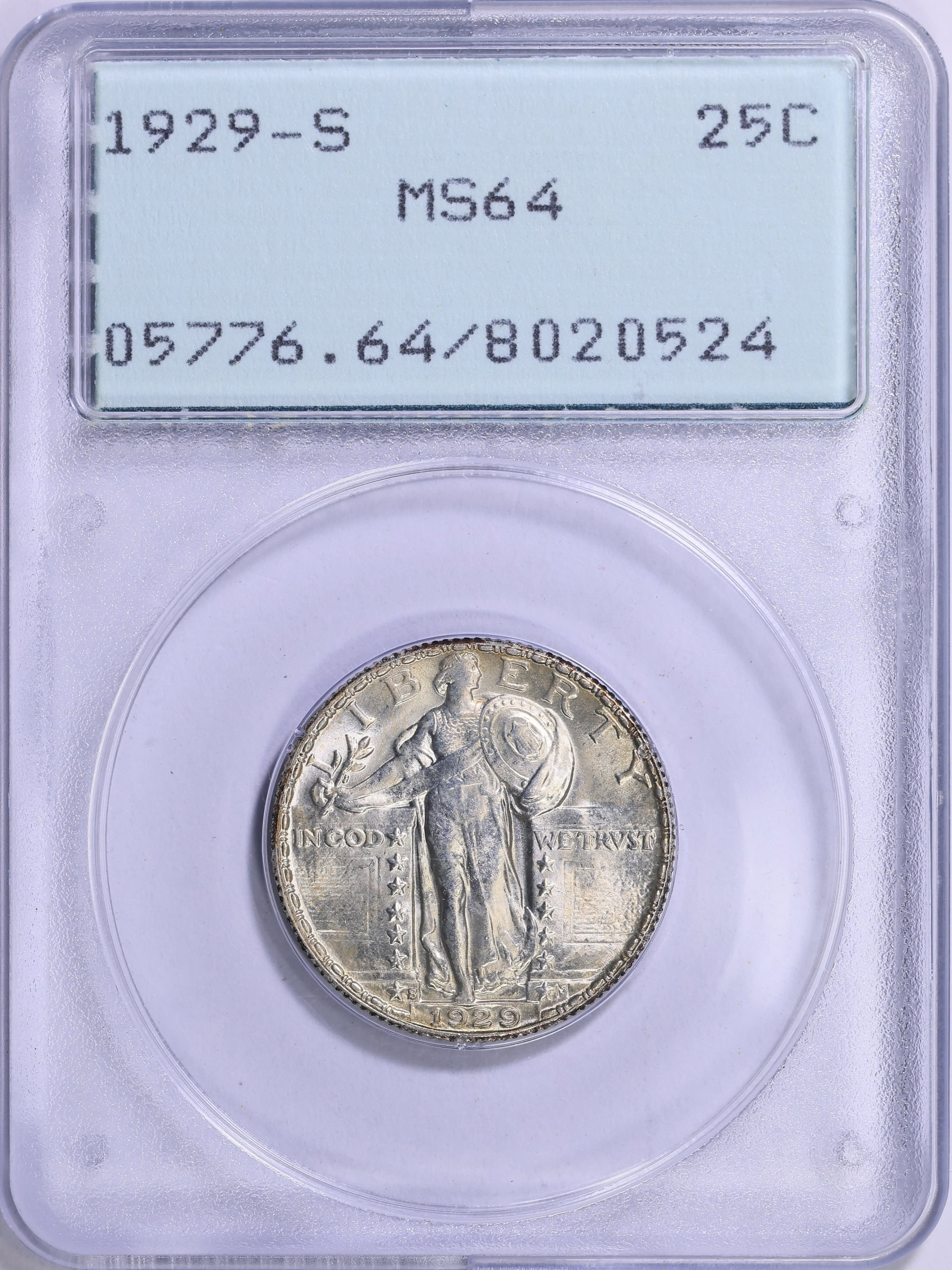 1929-S Standing Liberty Quarter PCGS MS-64 OGH (1st Gen) (Item 1797652 ...