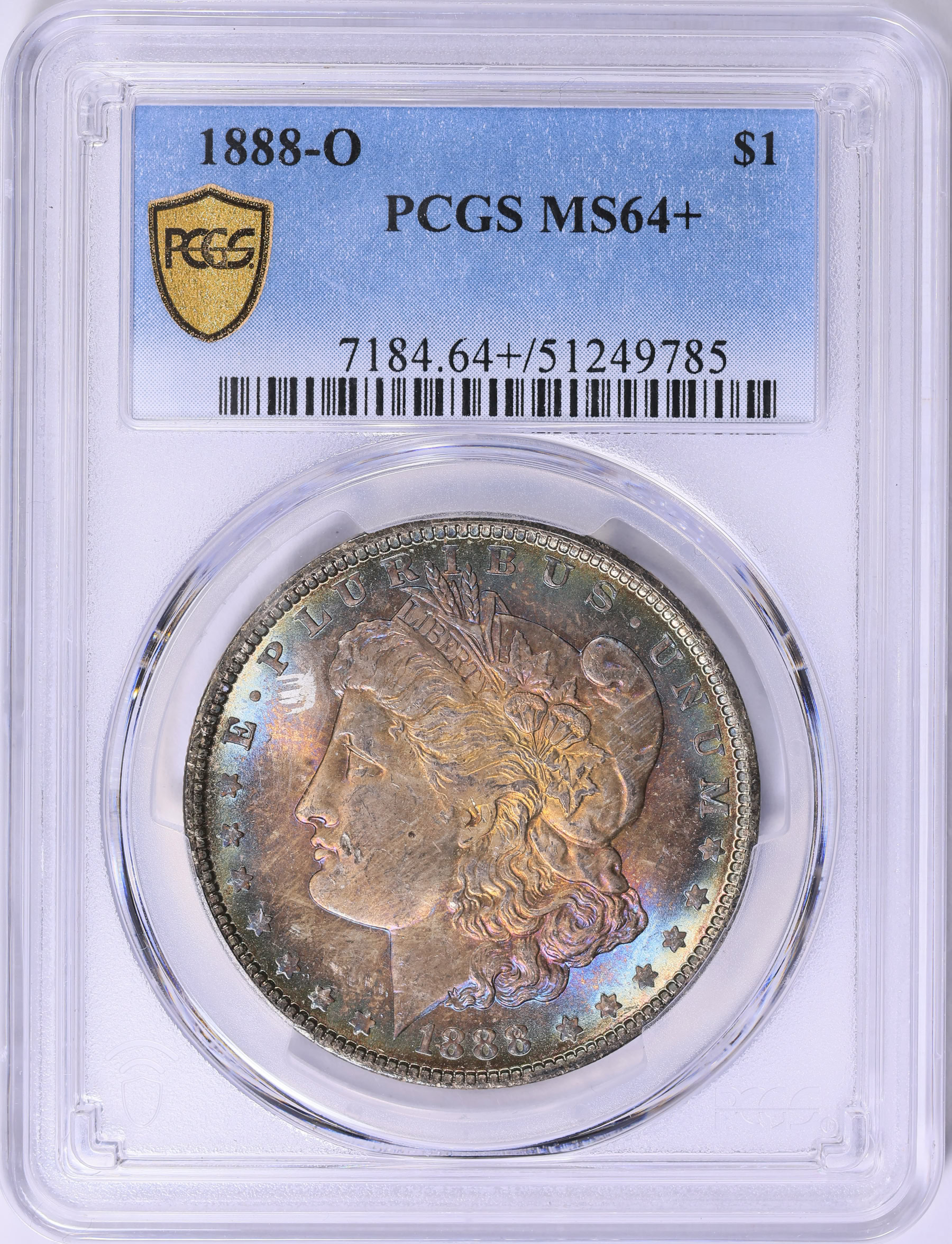 1888-O Morgan Silver Dollar PCGS MS-64+ (Toned) (Item 1797672) | GreatCollections Coin Auctions