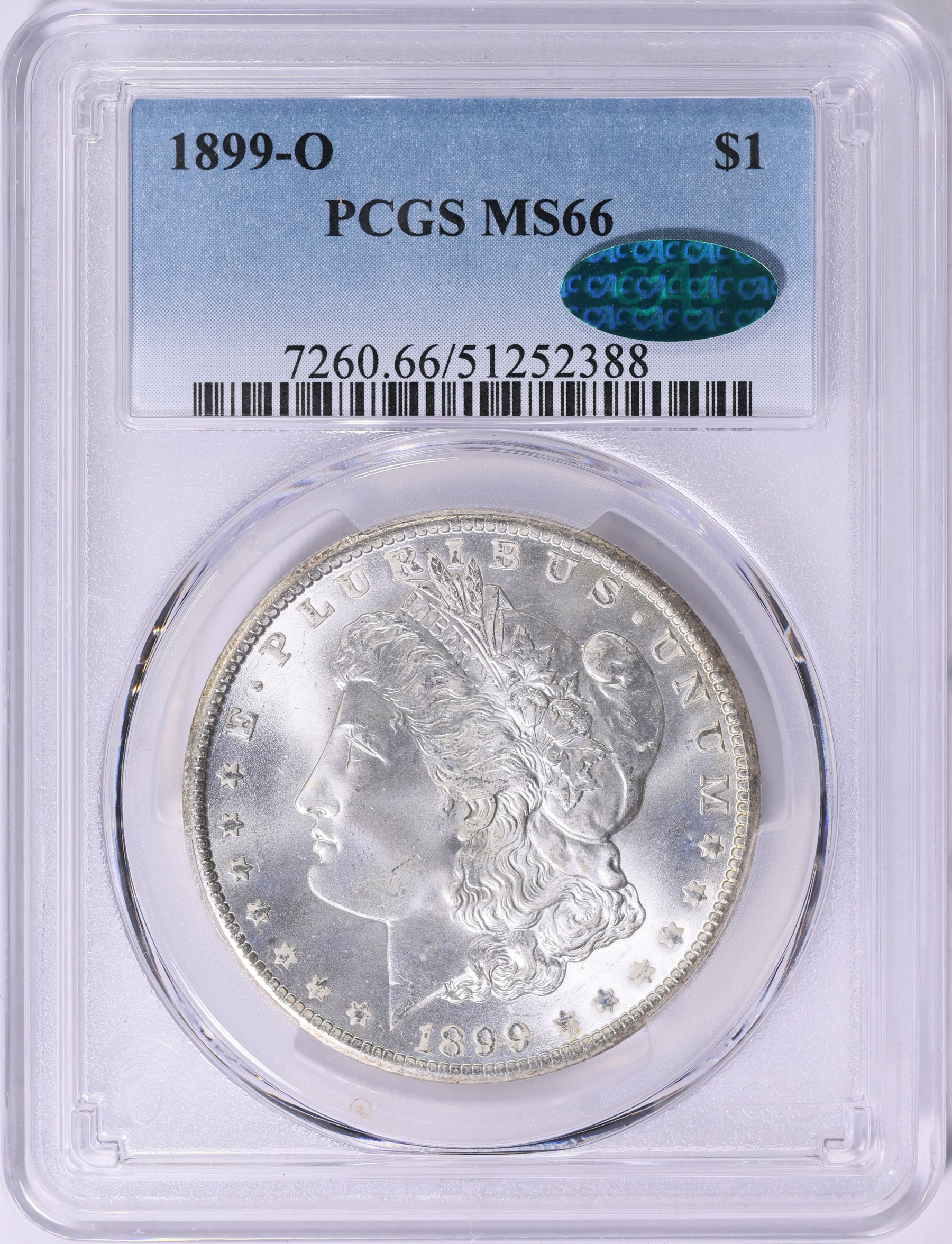 1899-O Morgan Silver Dollar PCGS MS-66 (CAC Green) (Item 1797673) | GreatCollections Coin Auctions
