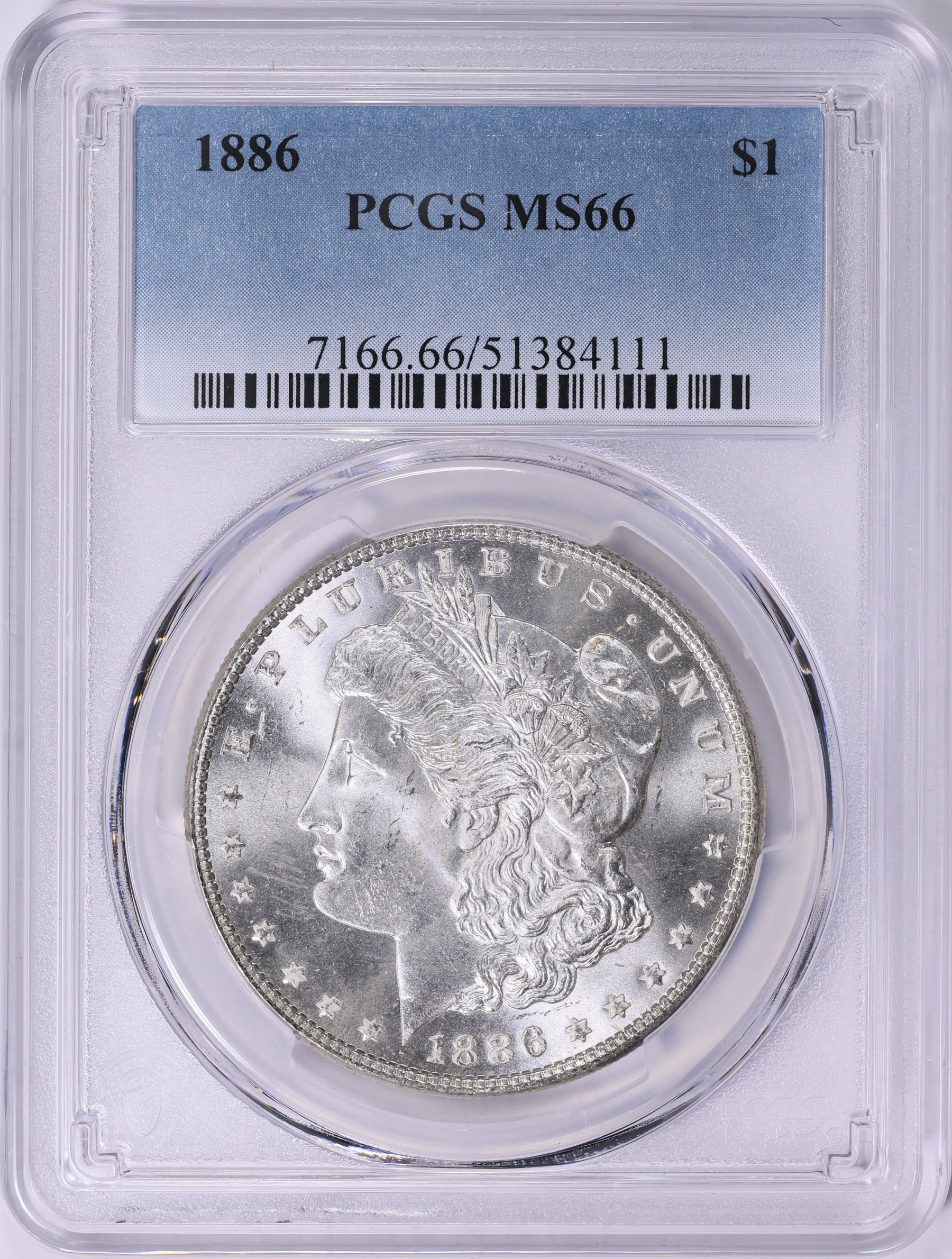 1886 Morgan Silver Dollar PCGS MS-66 (Item 1797684) | GreatCollections Coin Auctions