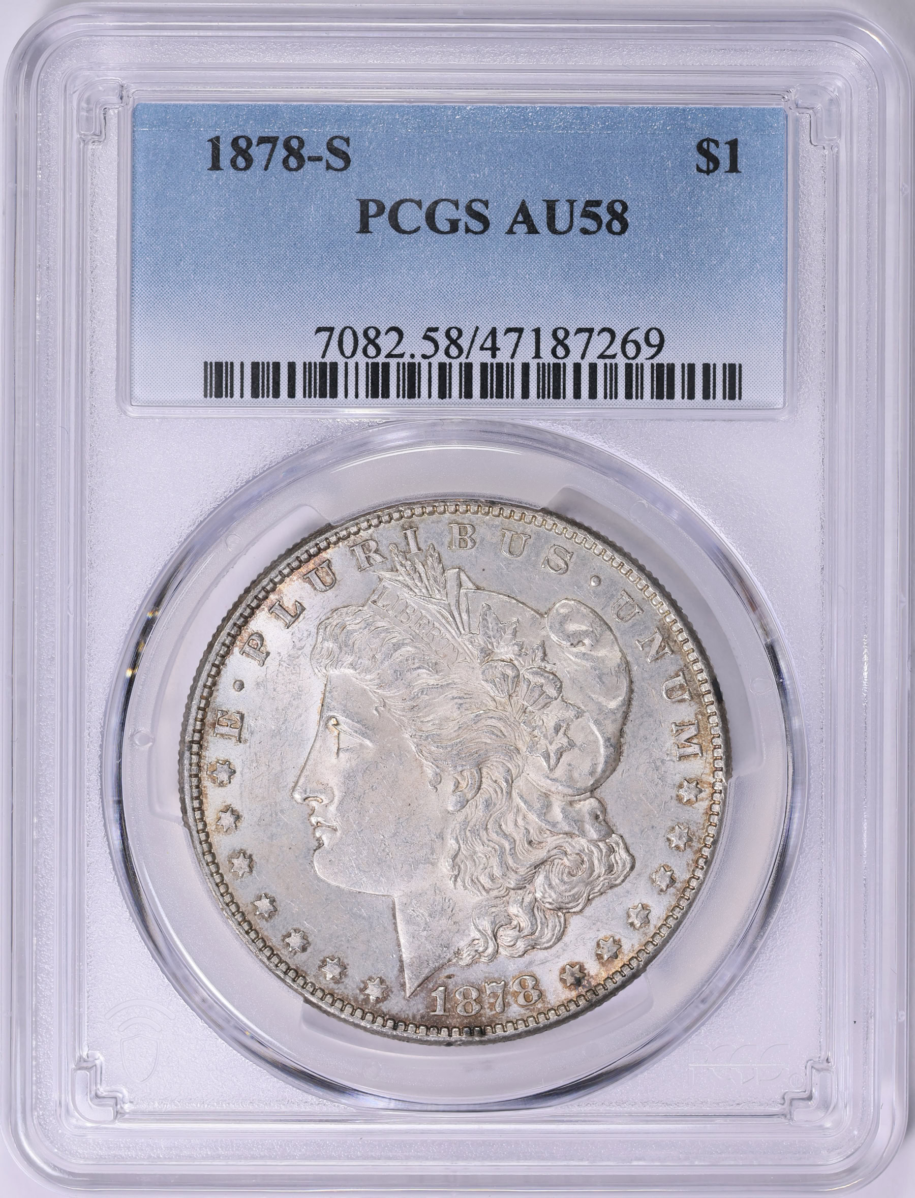 1878-S Morgan Silver Dollar PCGS AU-58 (Item 1797700) | GreatCollections Coin Auctions