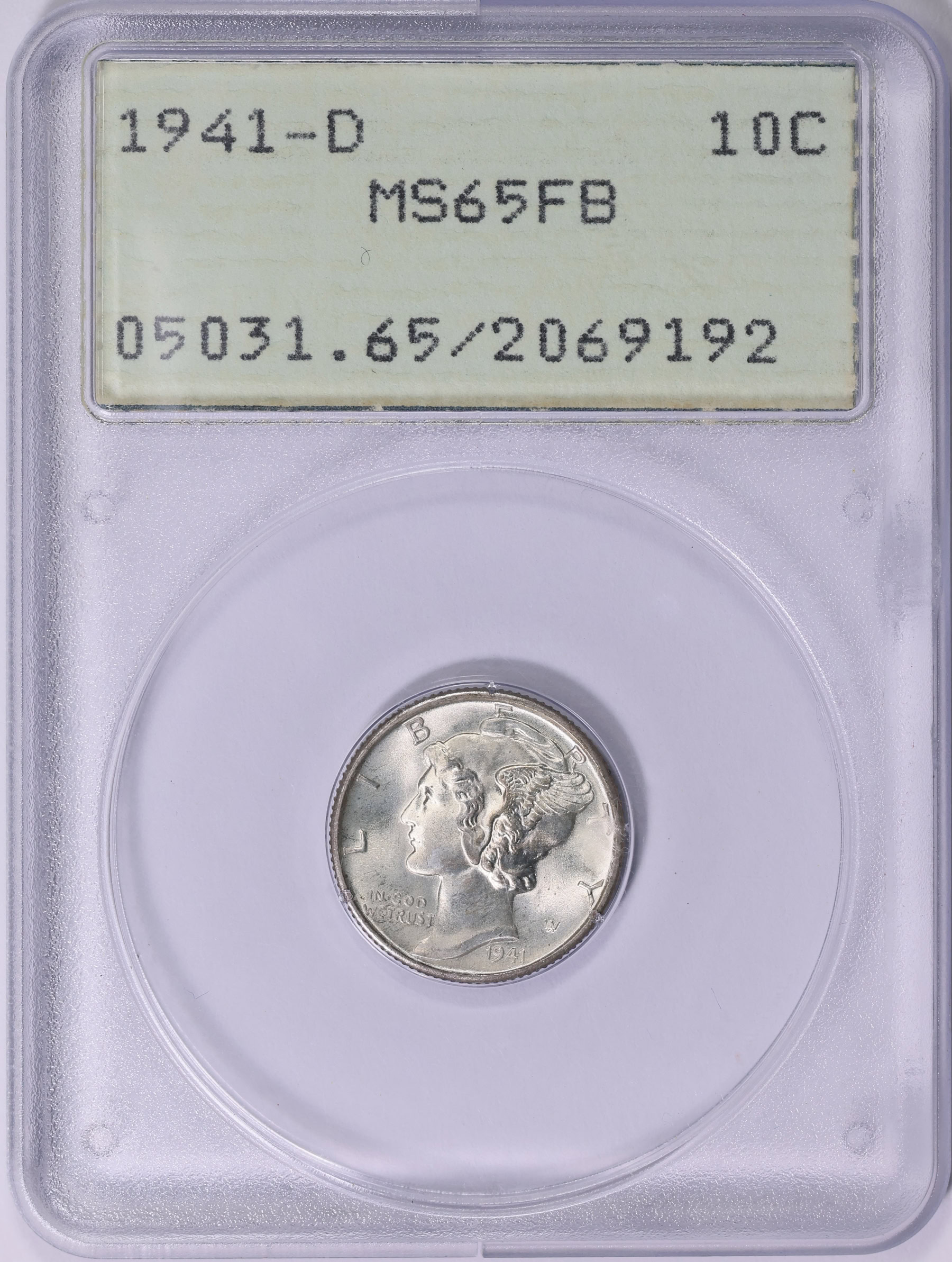 1941-D Mercury Dime PCGS MS-65 FB OGH (1st Gen) (Item 1797729) | GreatCollections Coin Auctions