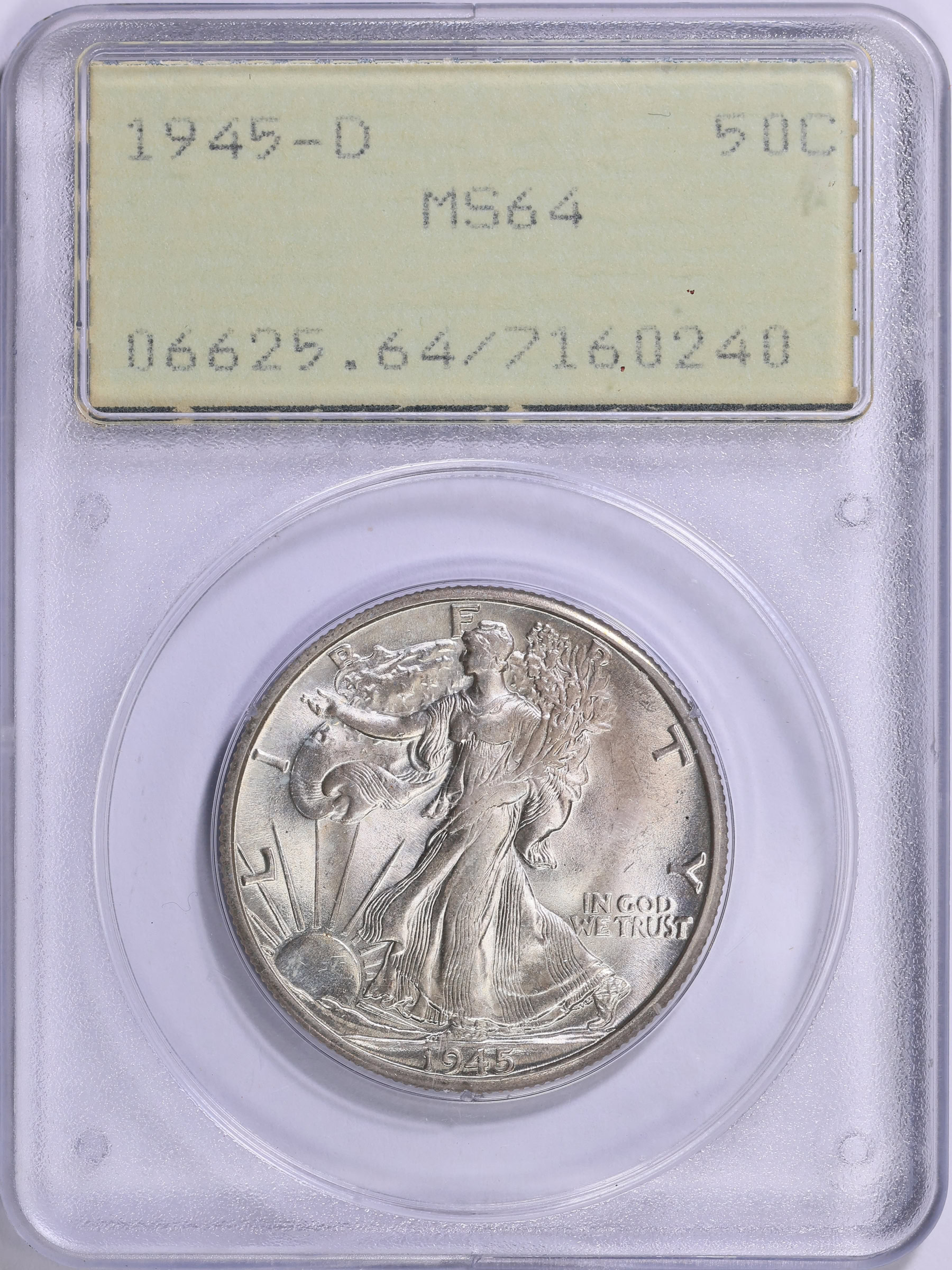 1945-D Walking Liberty Half Dollar PCGS MS-64 (Item 1797734) | GreatCollections Coin Auctions