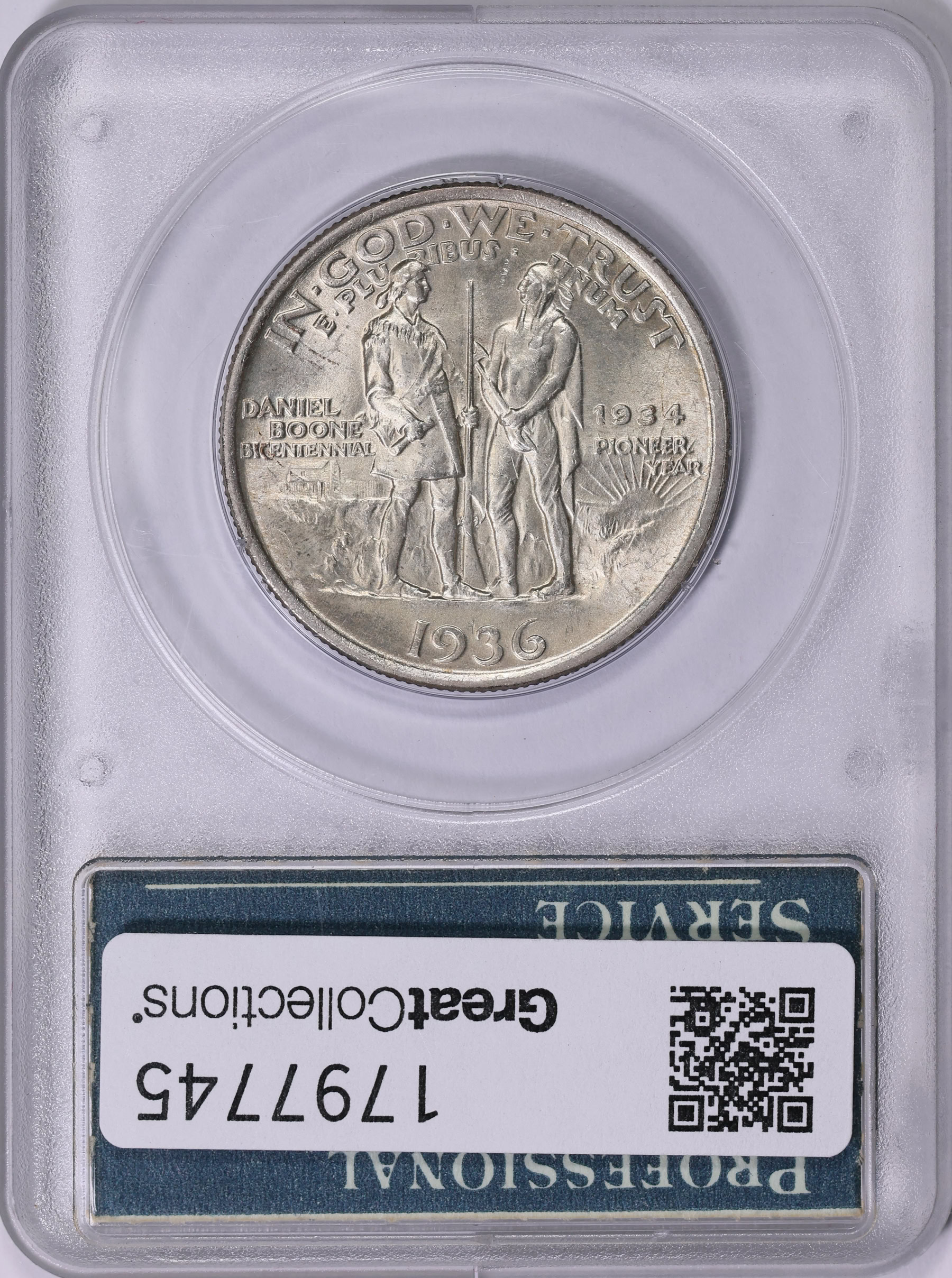 1936 Daniel Boone Bicentennial Half Dollar PCGS MS-64 (CAC Green) OGH (1st Gen) (Item 1797745 ...