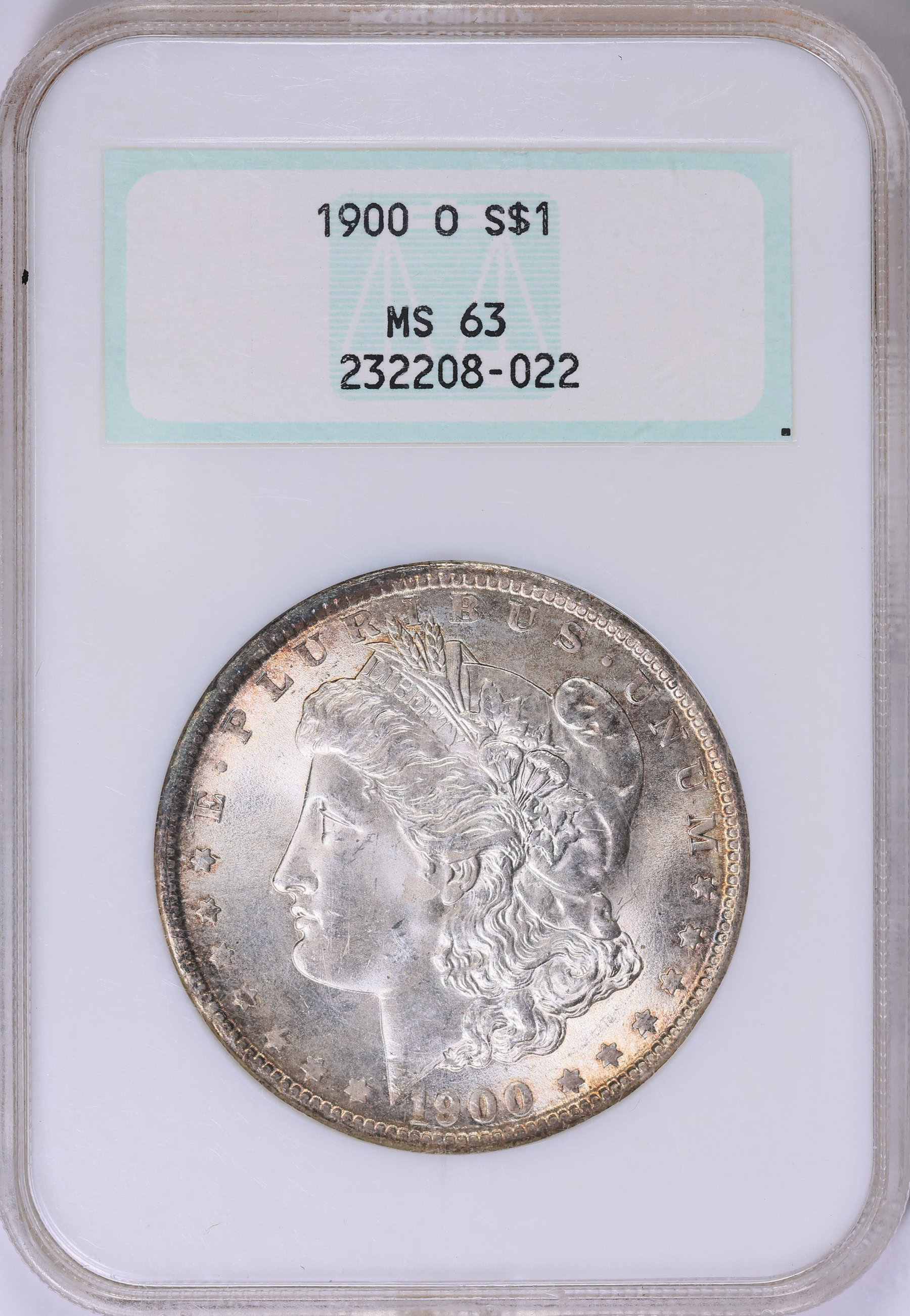 1900-O Morgan Silver Dollar NGC MS-63 OH (Toned) (Item 1797806) | GreatCollections Coin Auctions
