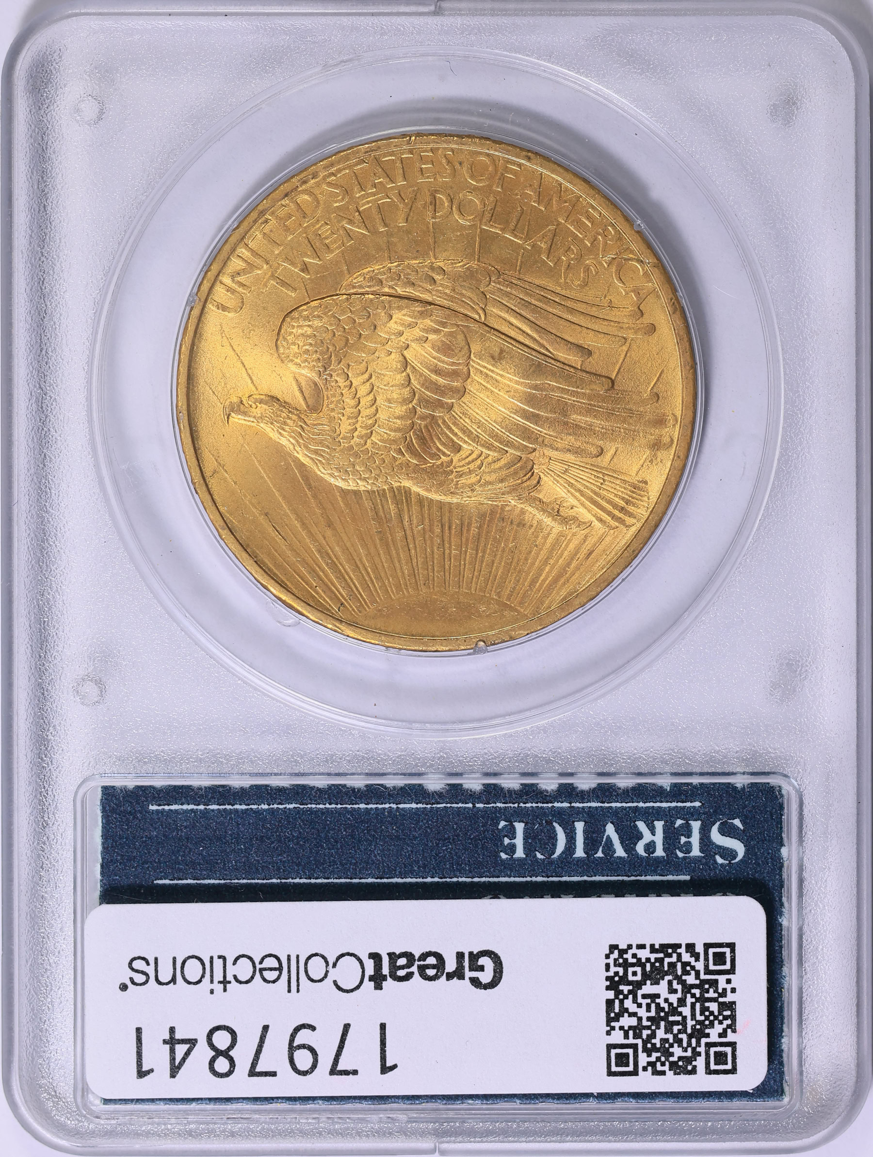 1908 Saint-Gaudens Gold Double Eagle No Motto PCGS MS-60 (CAC Green ...