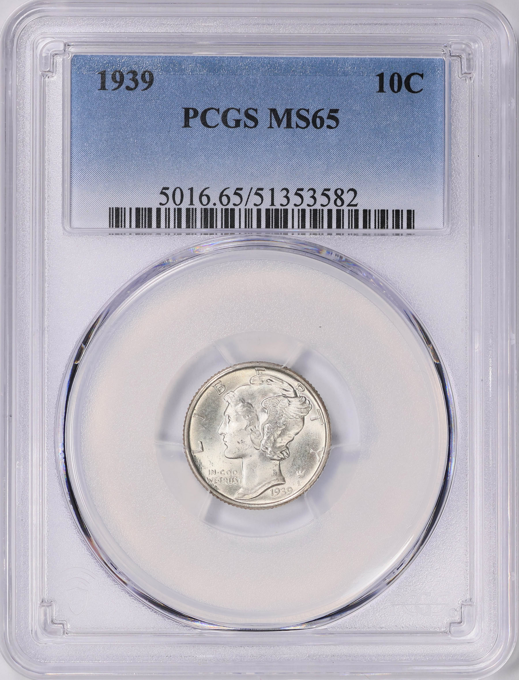 1939 Mercury Dime PCGS MS-65 (Item 1797907) | GreatCollections Coin Auctions