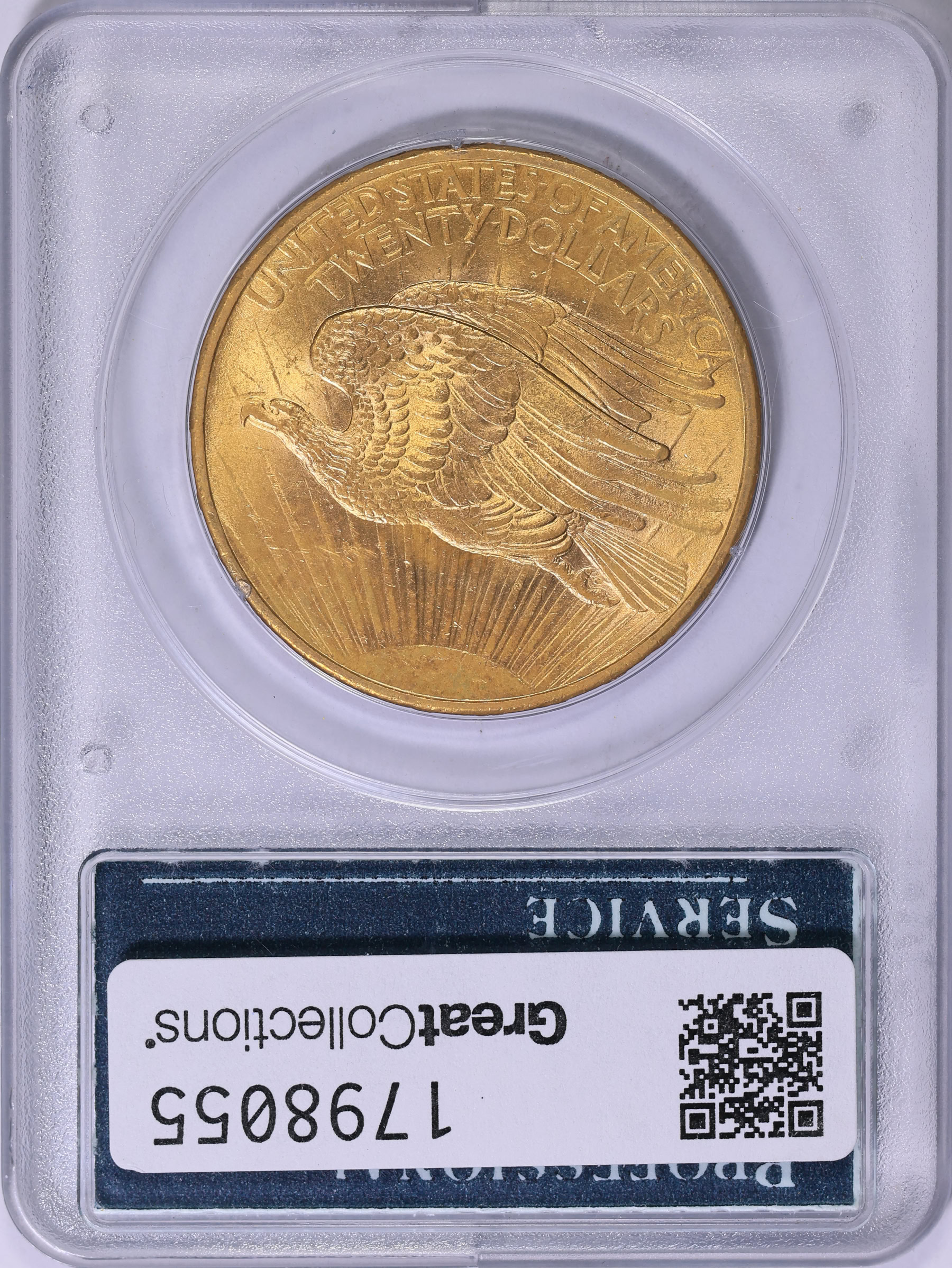 1908 Saint-Gaudens Gold Double Eagle No Motto PCGS MS-60 OGH (1st Gen ...