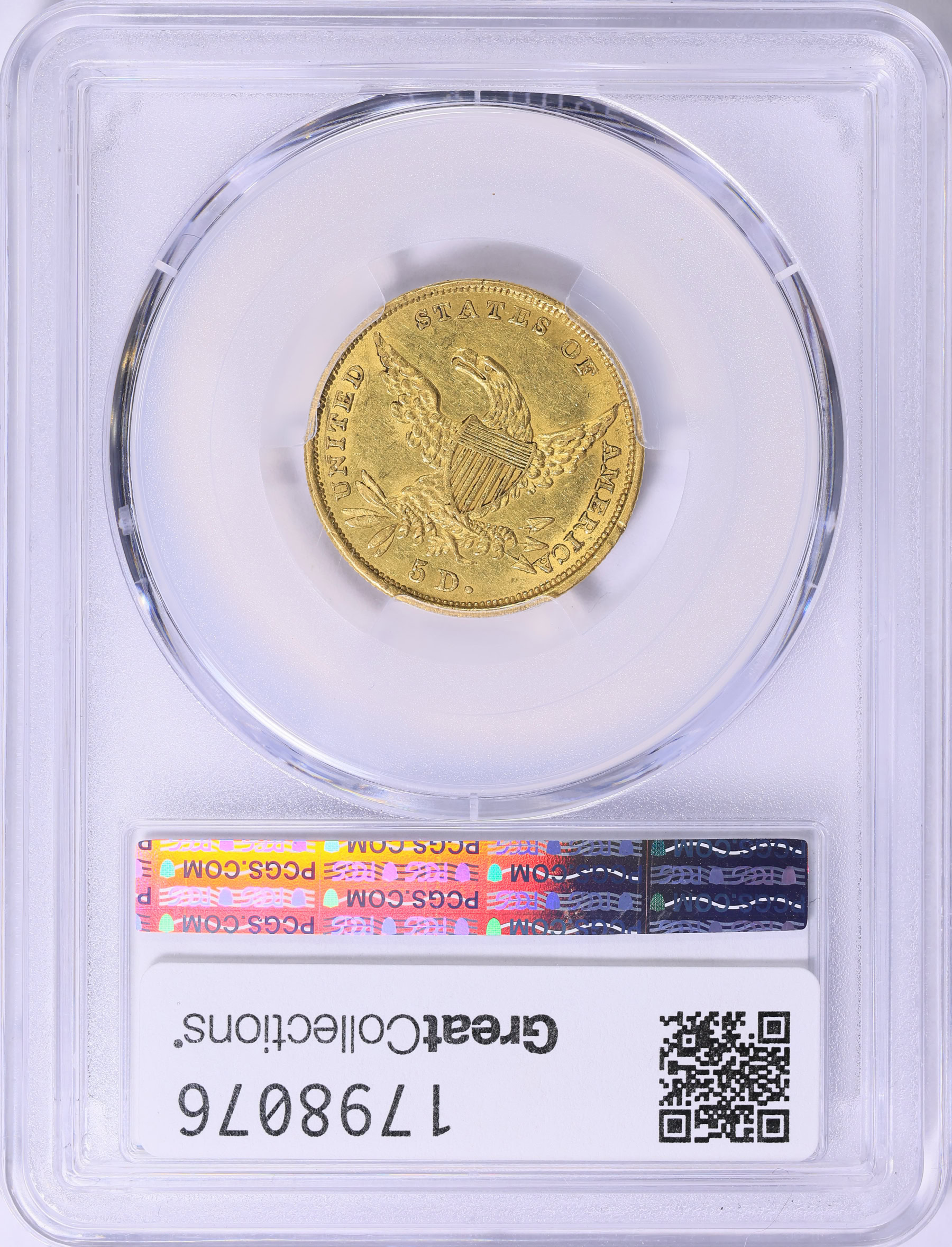 1834 Classic Head Gold Half Eagle Plain 4 PCGS AU-55 (Item 1798076) | GreatCollections Coin Auctions