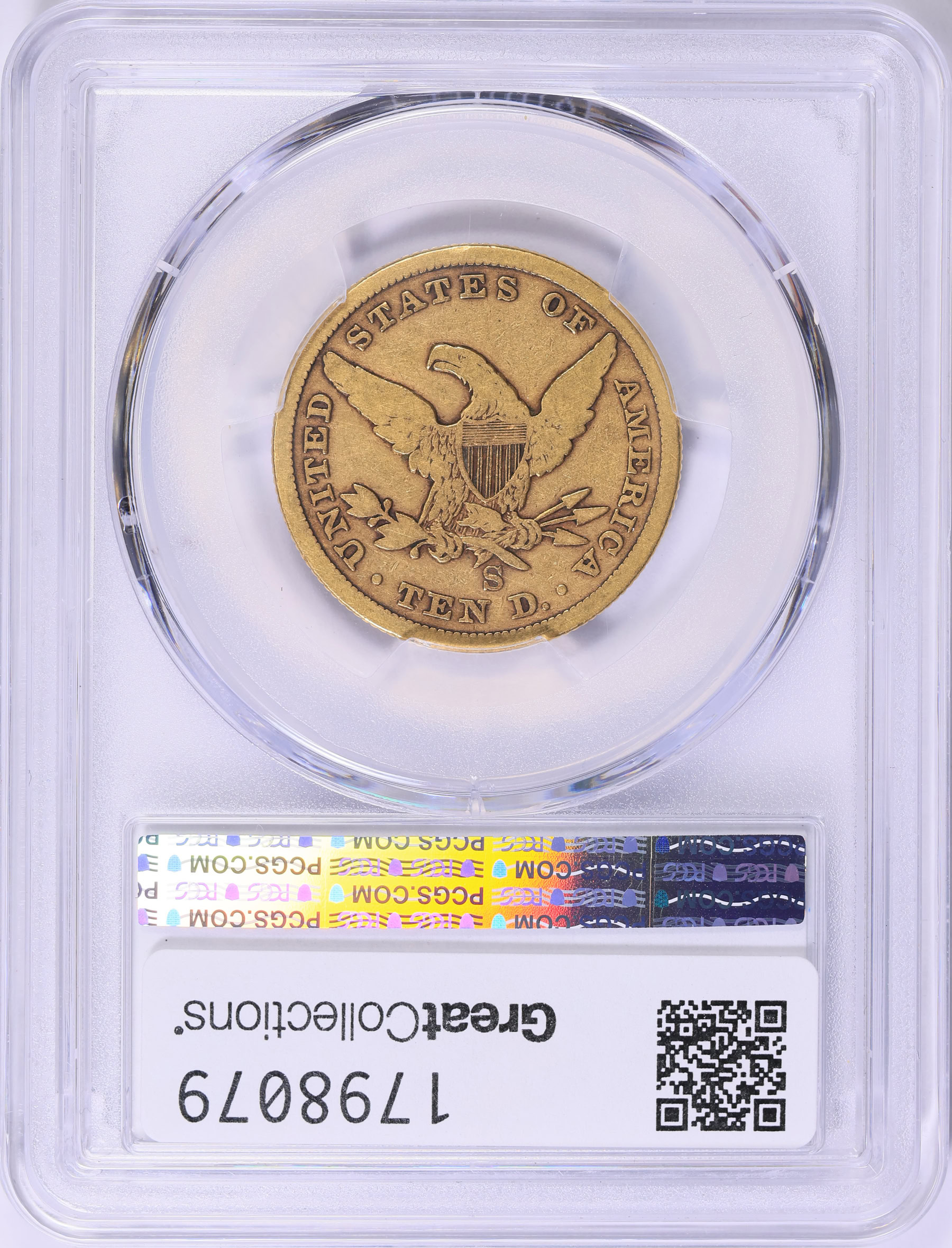 1860-S Liberty Gold Eagle PCGS F-12 (CAC Green) (Item 1798079 ...