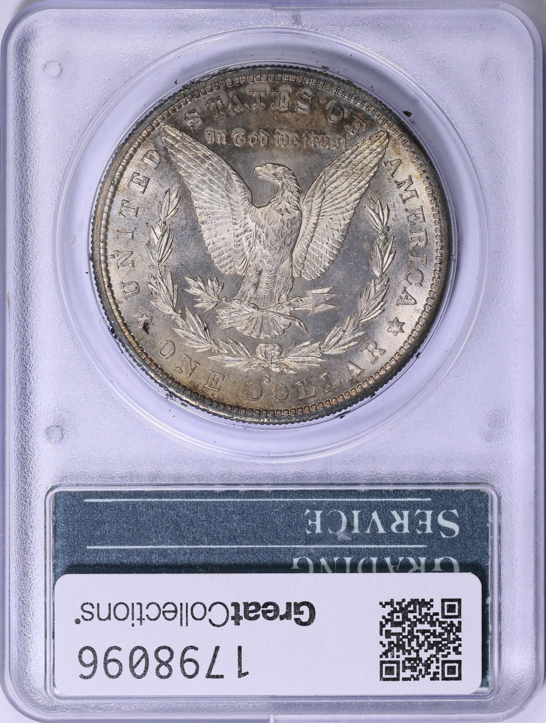 1880-S Morgan Silver Dollar PCGS MS-63 OGH (1st Gen) (Toned) (Item 1798096) | GreatCollections ...