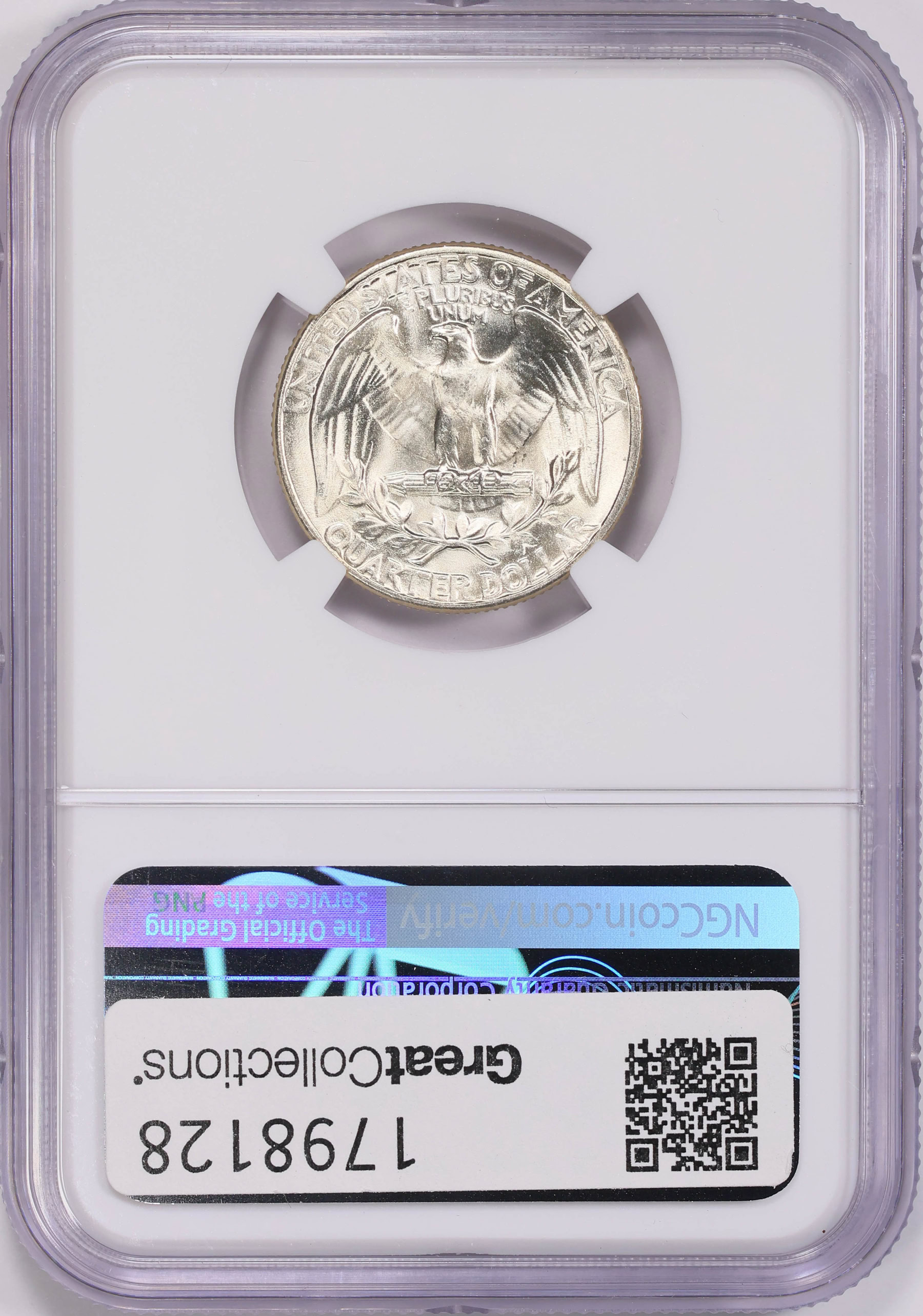 1944 Washington Quarter NGC MS-66 (Item 1798128) | GreatCollections Coin Auctions