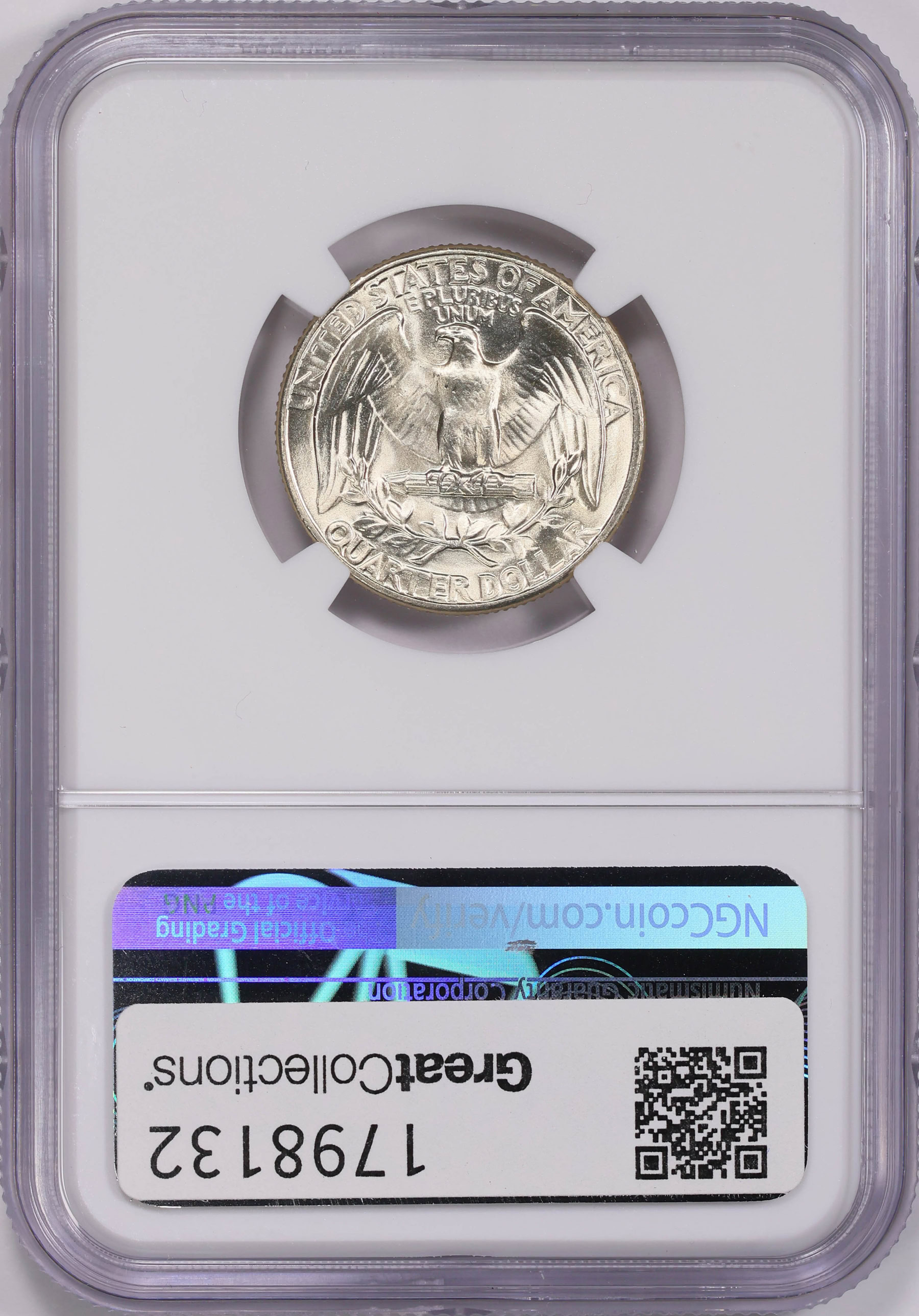 1944 Washington Quarter NGC MS-66 (Item 1798132) | GreatCollections Coin Auctions