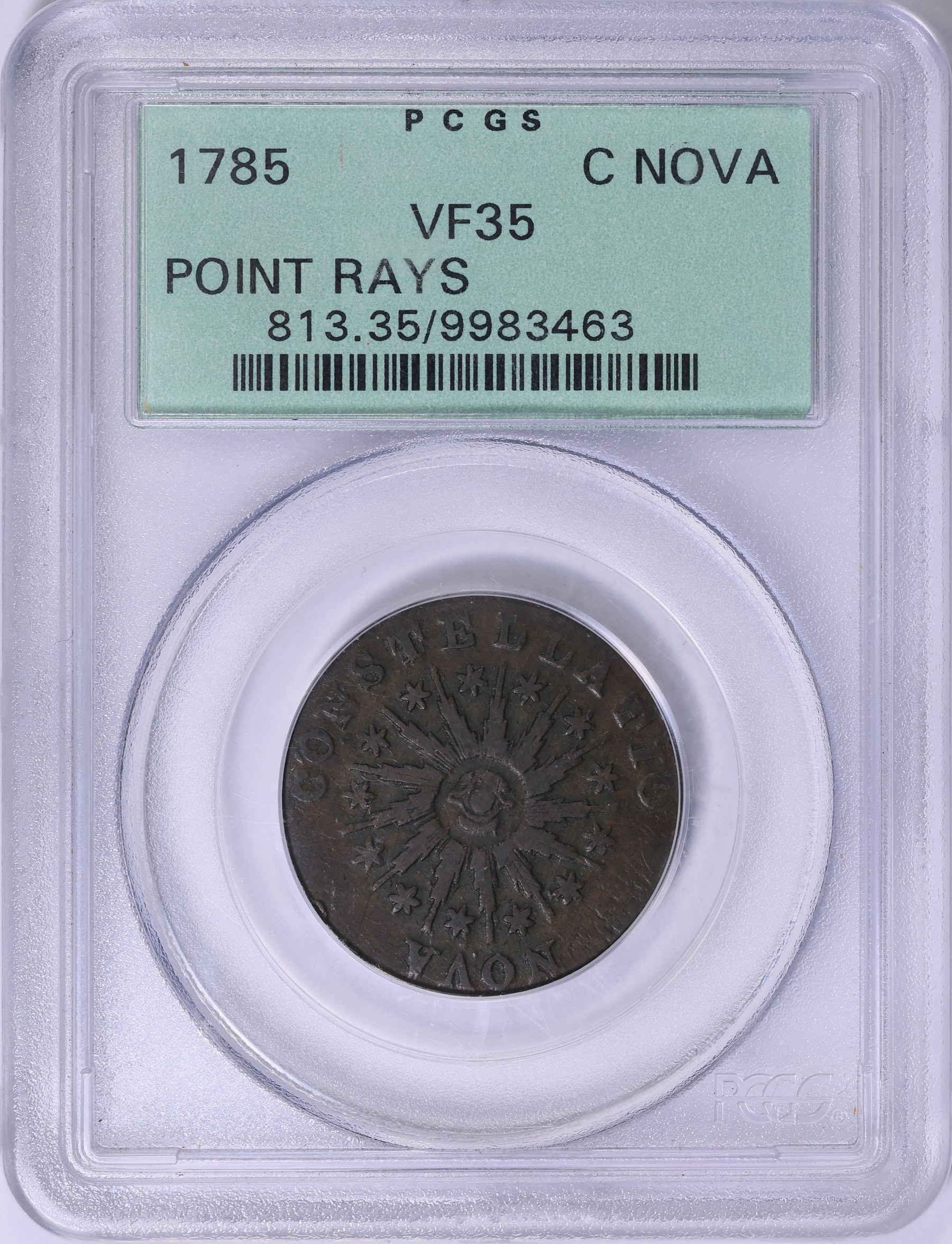 1785 Nova Constellatio Pointed Rays PCGS VF-35 BN (Item 1798217) | GreatCollections Coin Auctions