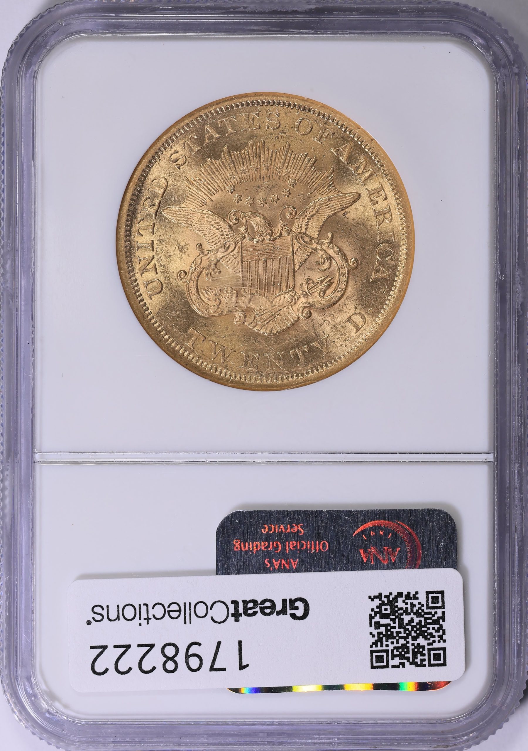 1861 Liberty Gold Double Eagle NGC MS-61 (Shipwreck Steamer Pewabic) (Item 1798222 ...