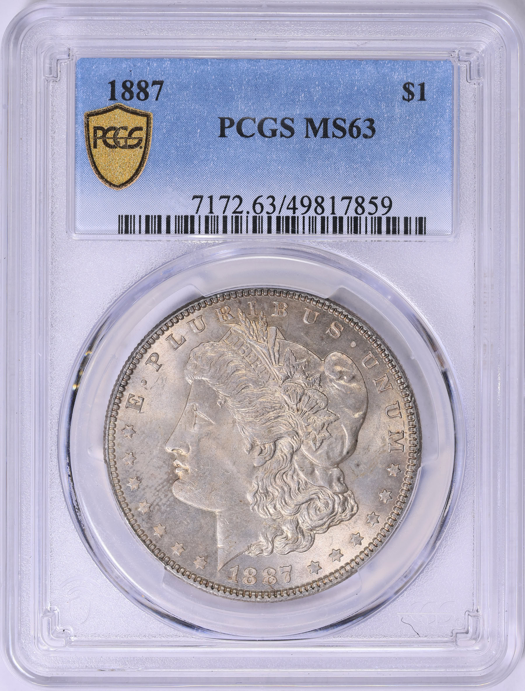 1887 Morgan Silver Dollar PCGS MS-63 (Item 1798378) | GreatCollections Coin Auctions