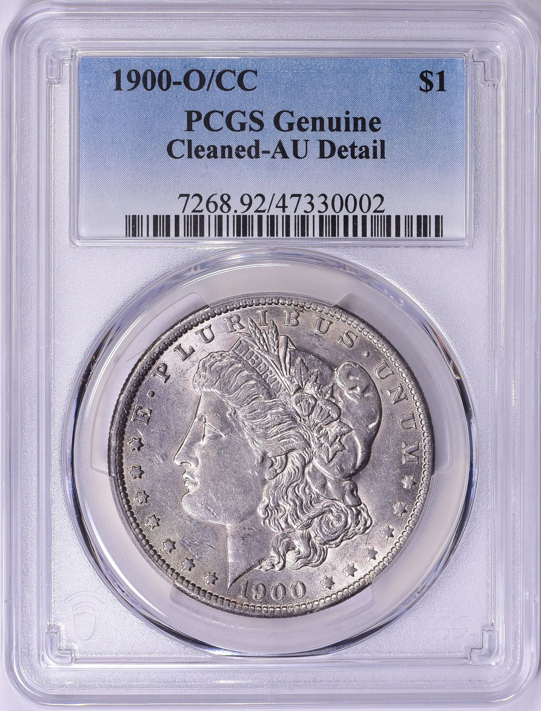 1900-O/CC Morgan Silver Dollar PCGS Genuine AU Details (Item 1798380) | GreatCollections Coin ...