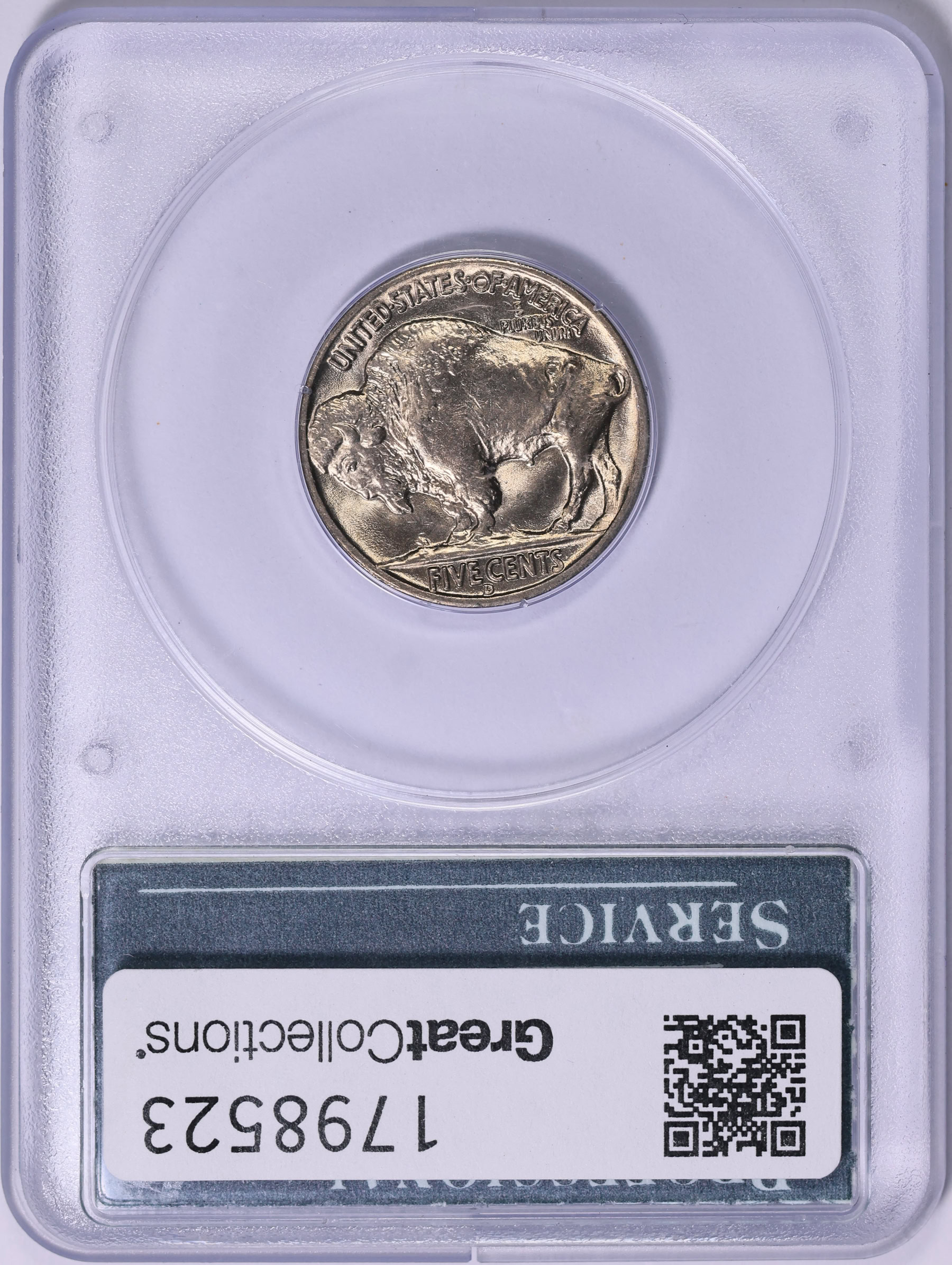1938-D Buffalo Nickel PCGS MS-65 (CAC Gold) OGH (1st Gen) (Item 1798523) | GreatCollections Coin ...
