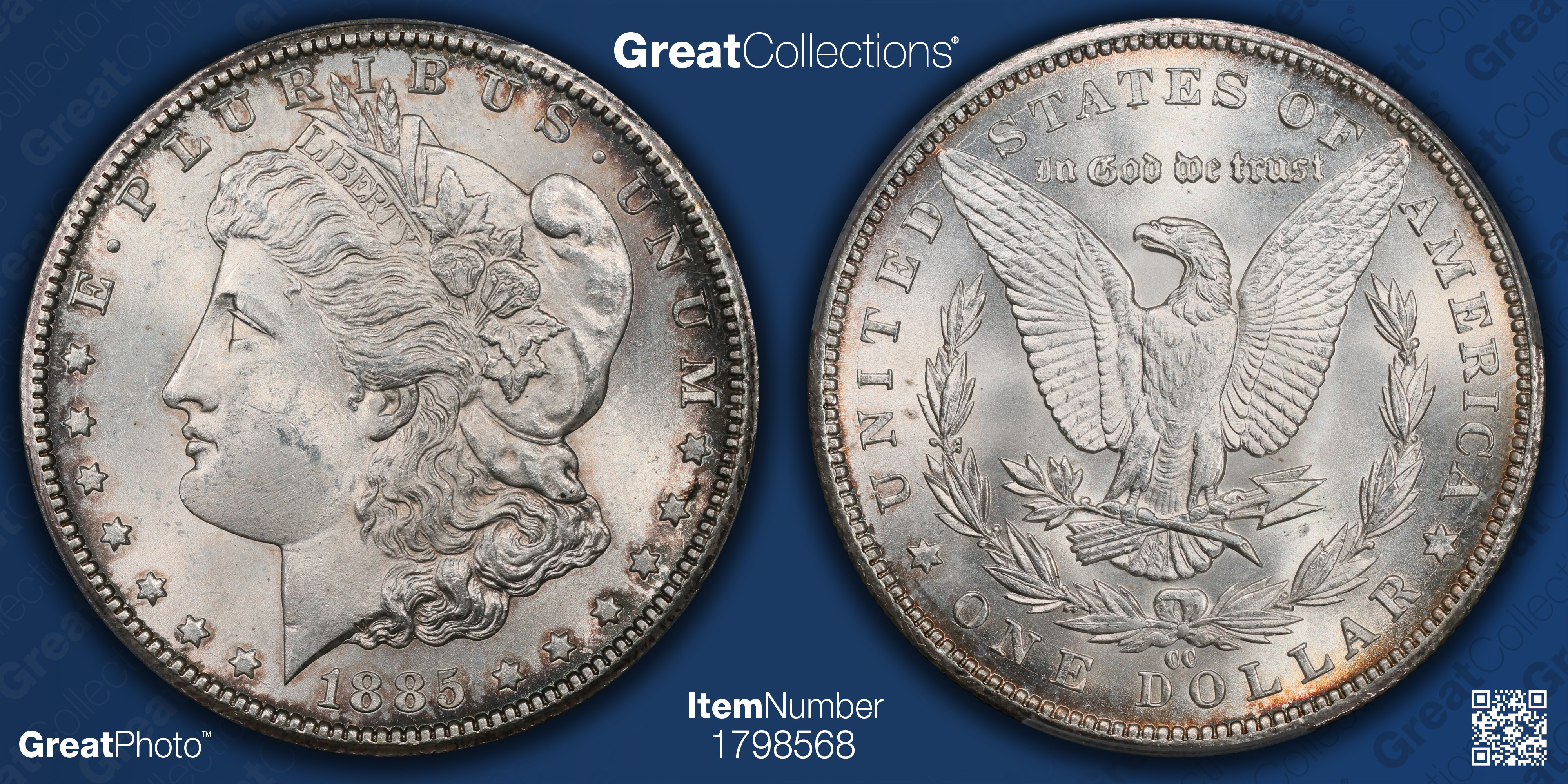 1885-CC Morgan Silver Dollar PCGS MS-63 (Item 1798568 ...
