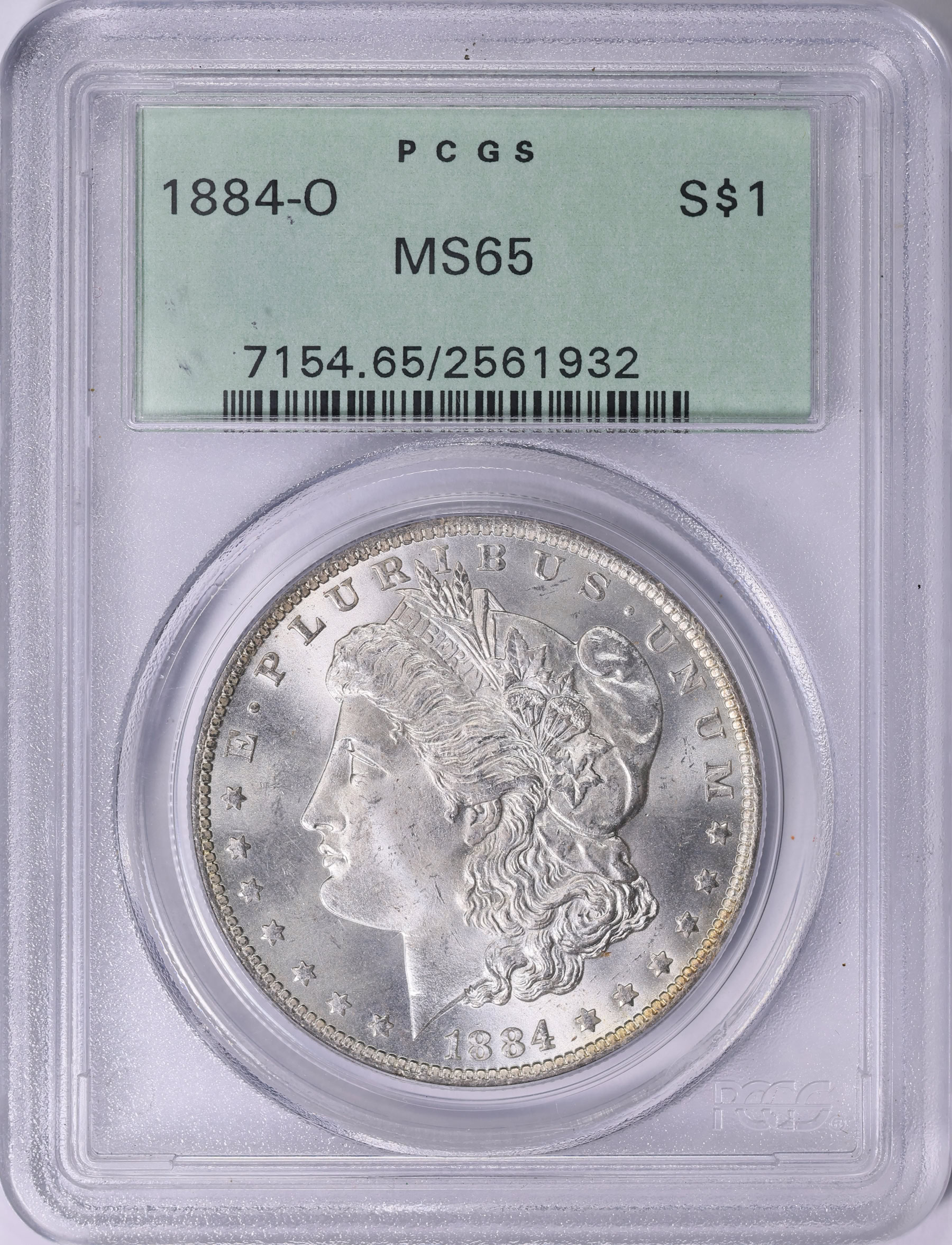 1884-O Morgan Silver Dollar PCGS MS-65 OGH (Item 1798651) | GreatCollections Coin Auctions