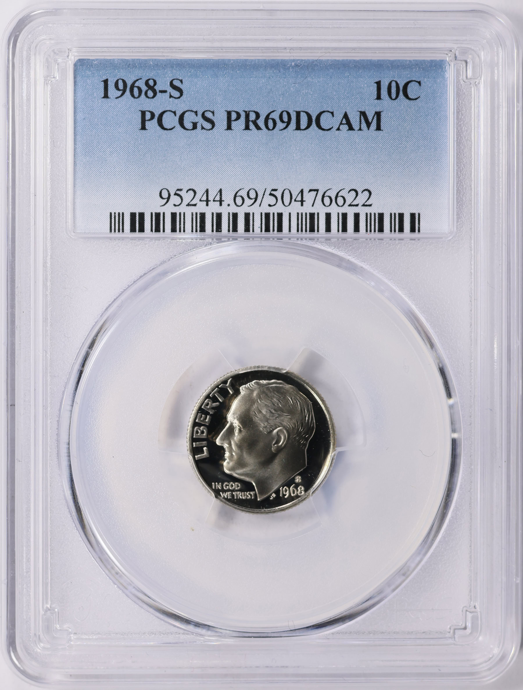 1968-S Roosevelt Dime PCGS Proof-69 DCAM (Item 1798764) | GreatCollections Coin Auctions