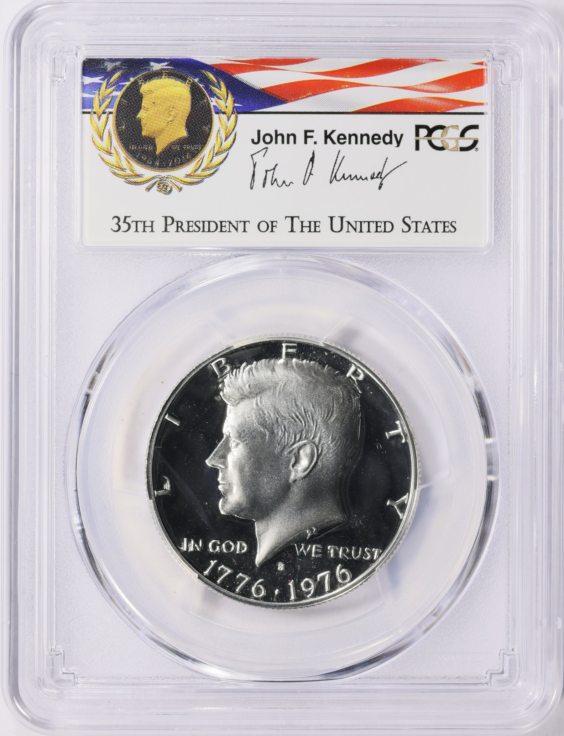 1976-S Kennedy Half Dollar Silver PCGS Proof-70 DCAM (John F. Kennedy Label) (Item 1798775 ...