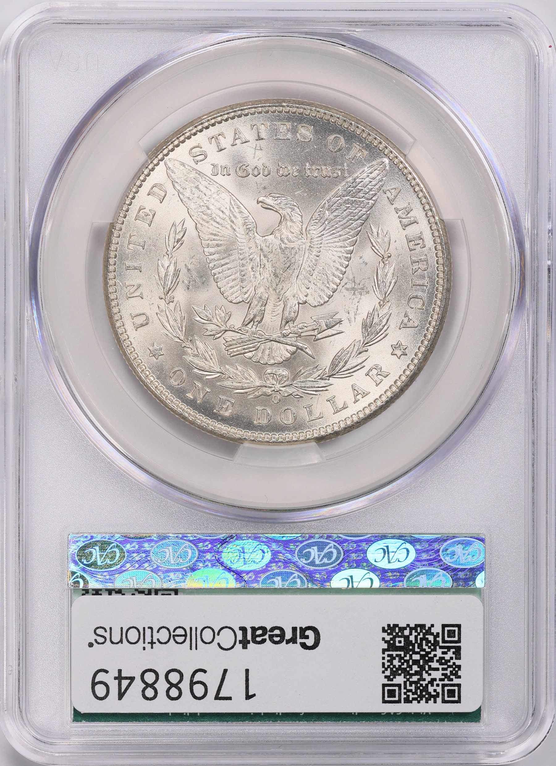 1898-O Morgan Silver Dollar CACG MS-62 (Item 1798849) | GreatCollections Coin Auctions