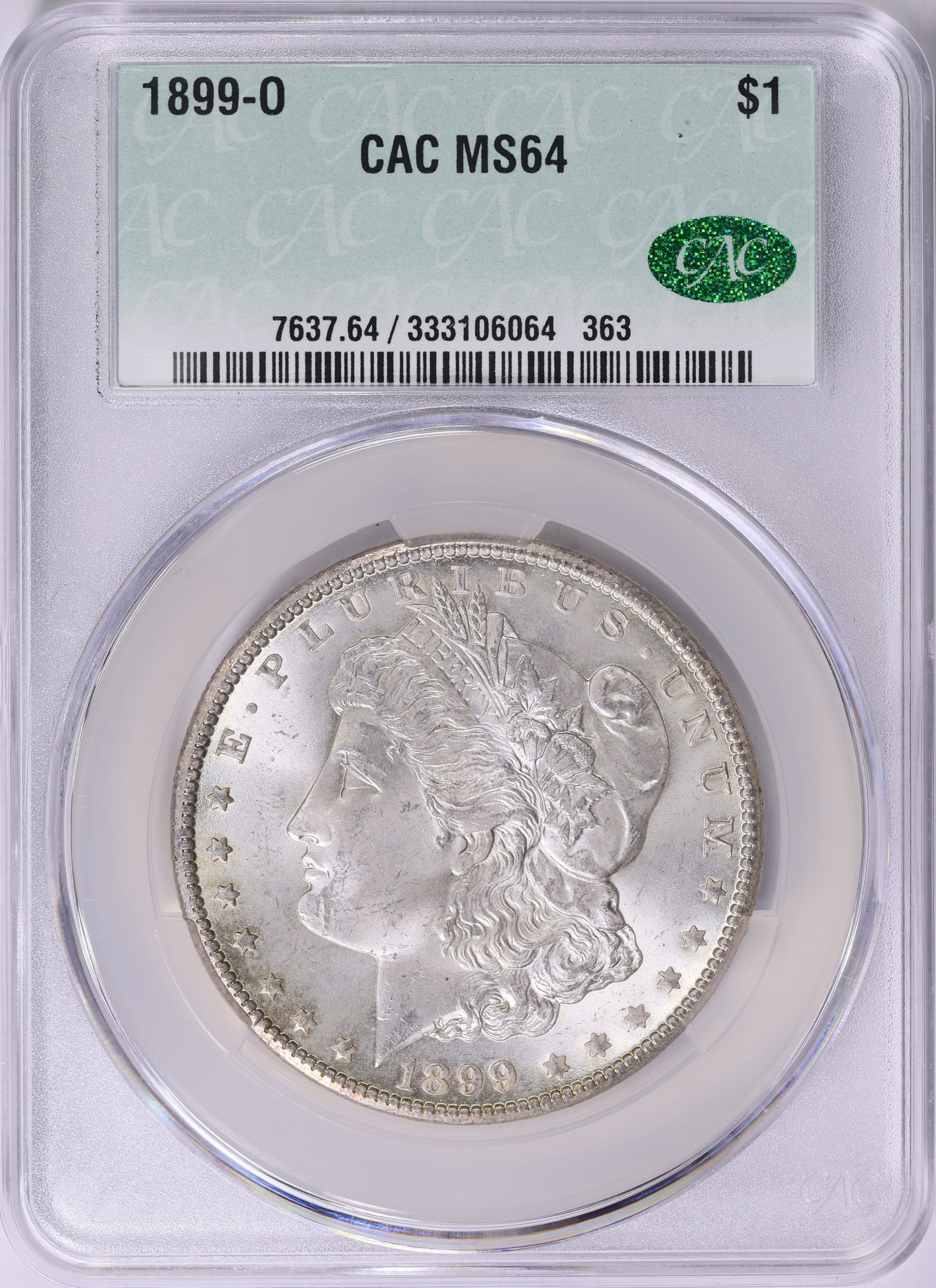 1899-O Morgan Silver Dollar CACG MS-64 (Item 1798894) | GreatCollections Coin Auctions