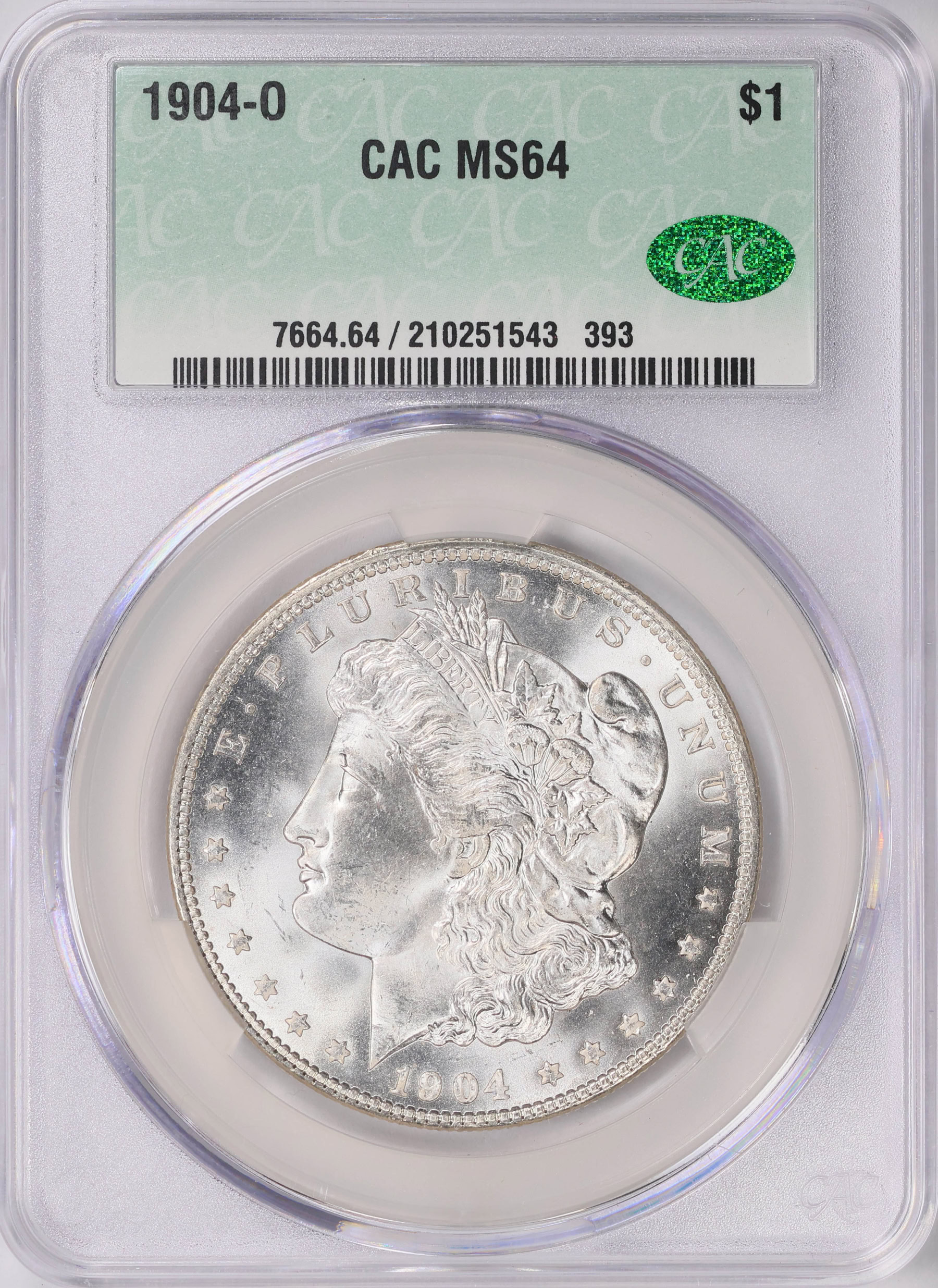 1904-O Morgan Silver Dollar CACG MS-64 (Item 1798898) | GreatCollections Coin Auctions