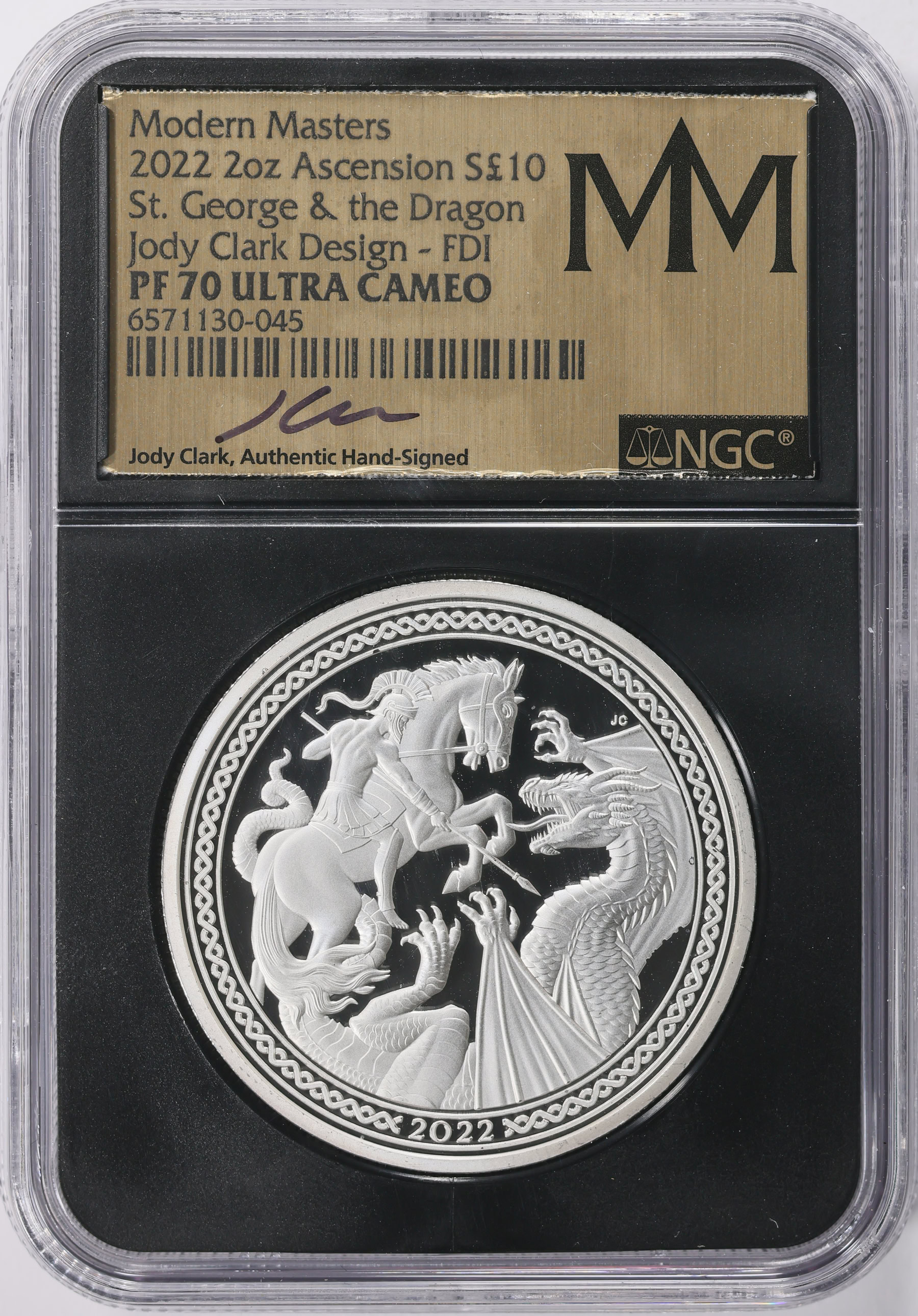 Ascension Island 2022 Silver £10 Modern Masters St. George and the ...