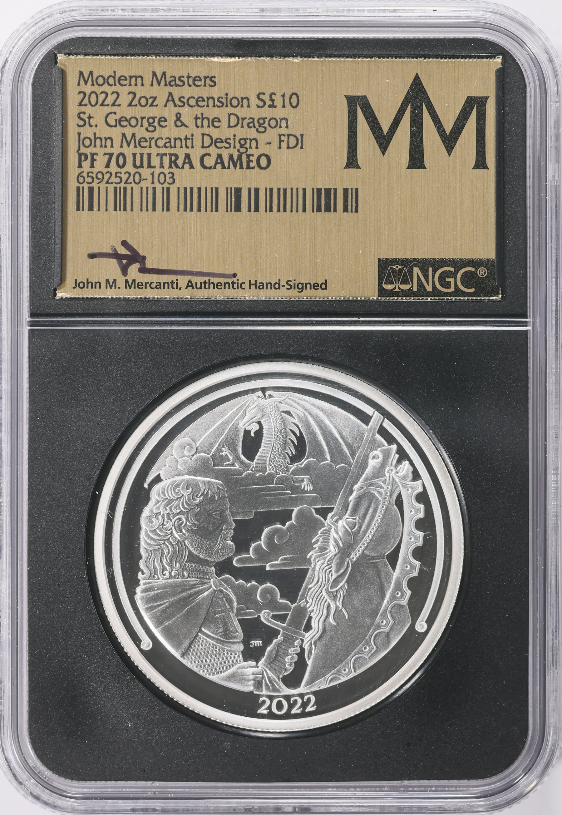 Ascension Island 2022 Silver £10 Modern Masters St. George and the ...