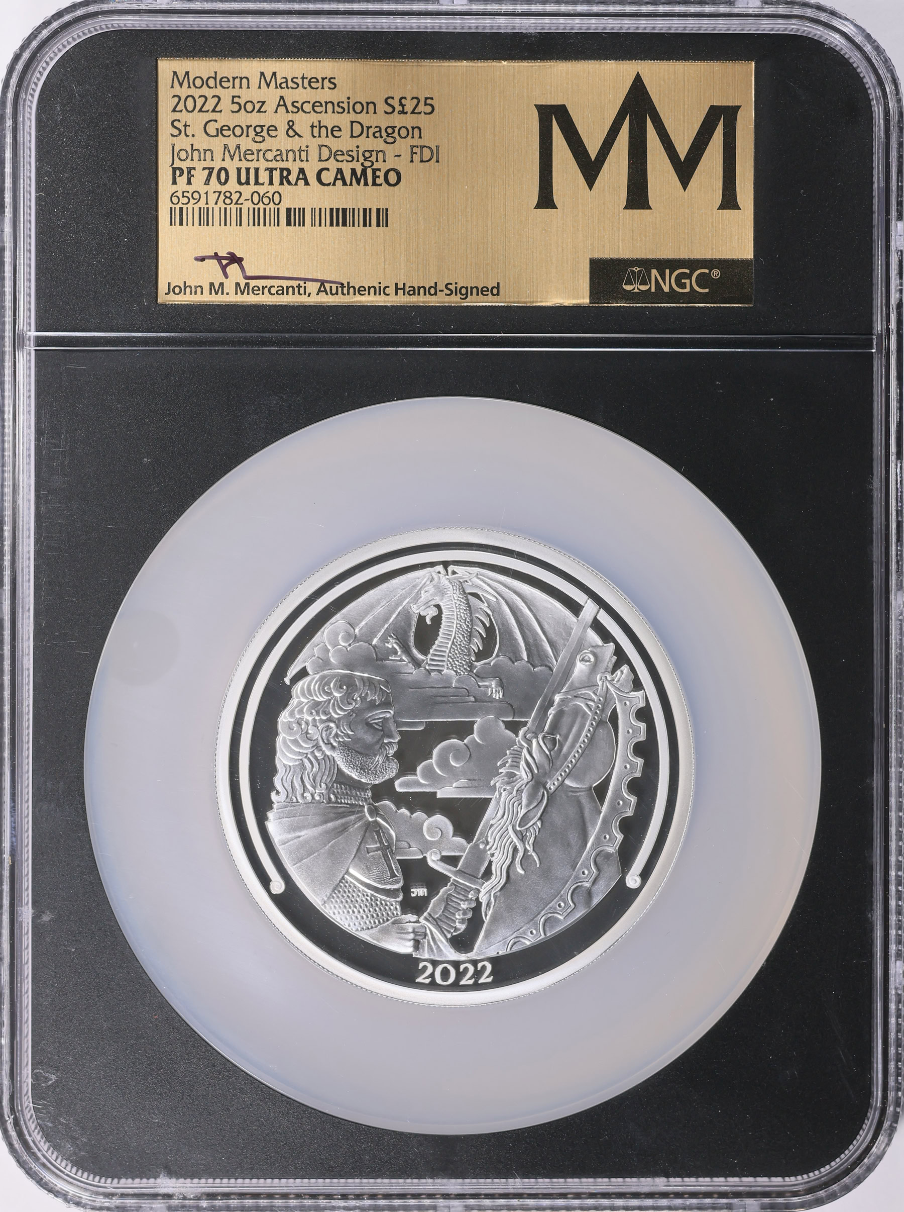 Ascension Island 2022 Silver £25 Modern Masters St. George and the ...