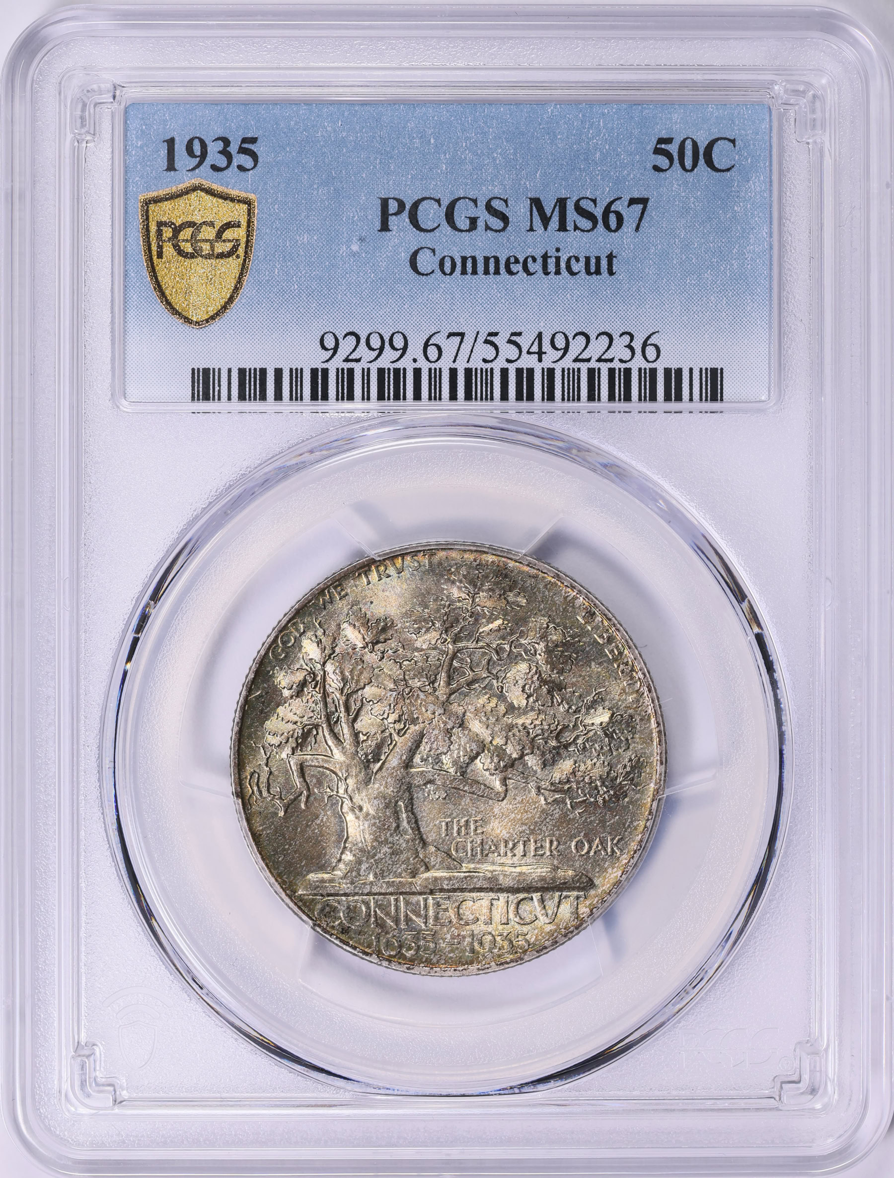 1935 Connecticut Tercentenary Half Dollar PCGS MS-67 (Item 1799083) | GreatCollections Coin Auctions